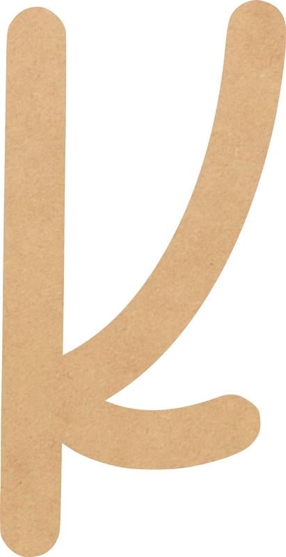 Unfinished Wood MDF 16'' Tall Daytime Letter K, Paintable Alphabet A-Z ...