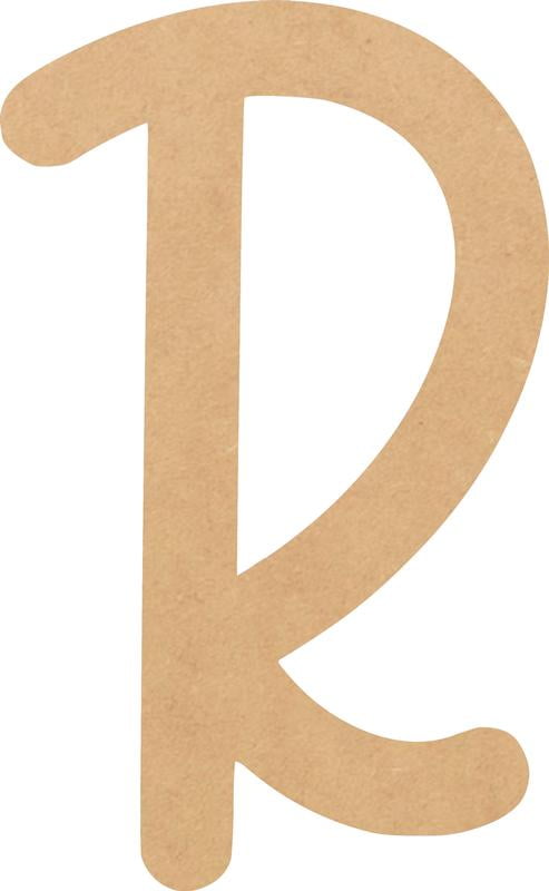 Unfinished Wood MDF 16'' Tall Daytime Letter R, Paintable Alphabet A-Z ...