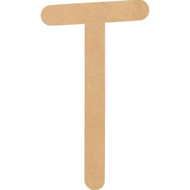 Unfinished Wood MDF 20'' Tall Daytime Letter T, Paintable Alphabet A-Z ...