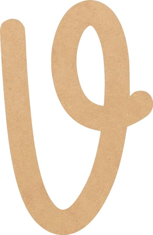 Unfinished Wood MDF 20'' Tall Daytime Letter V, Paintable Alphabet A-Z ...