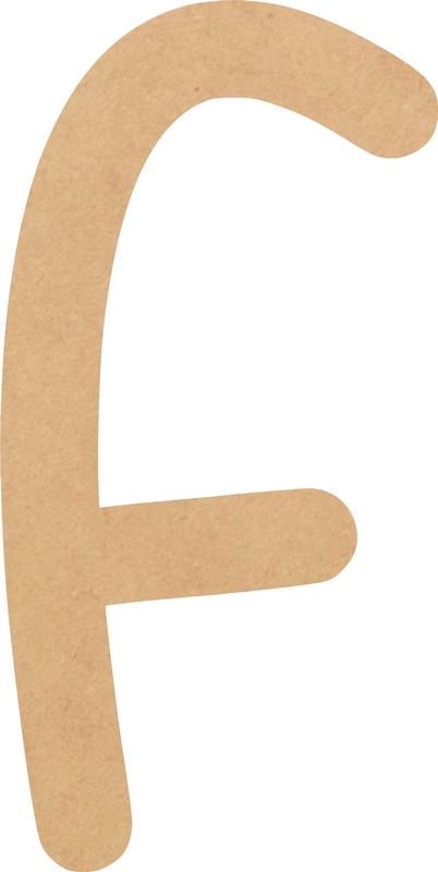 Unfinished Wood MDF 22'' Tall Daytime Letter F, Paintable Alphabet A-Z ...