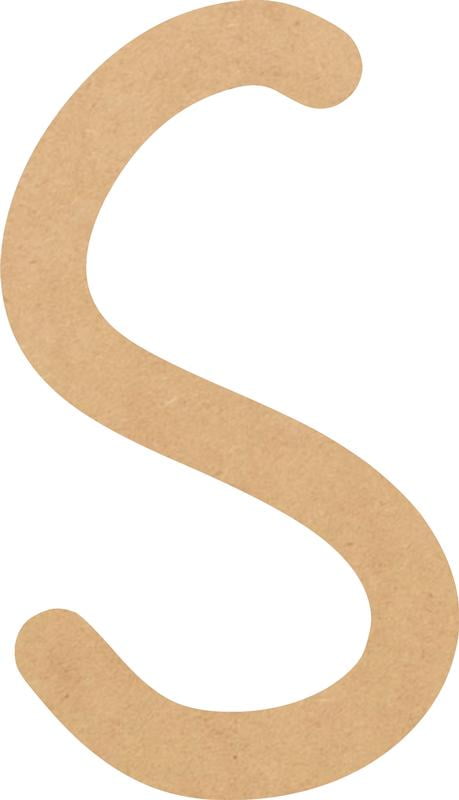 Unfinished Wood MDF 3'' Tall Daytime Letter S, Paintable Alphabet A-Z ...