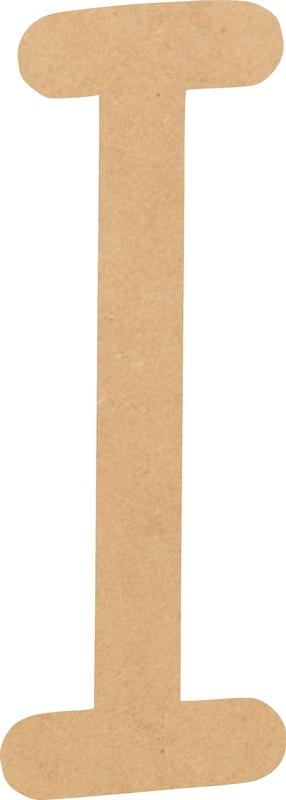Unfinished Wood MDF 4'' Tall Daytime Letter I, Paintable Alphabet A-Z ...