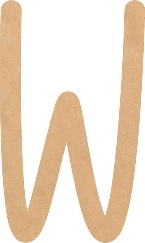 Unfinished Wood MDF Letter 14'' Tall Dessert Sugar W, Paintable ...