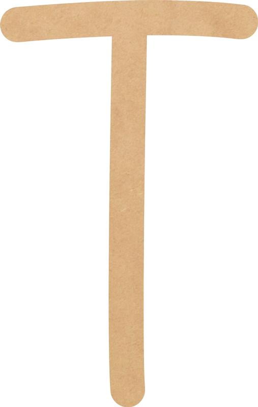 Unfinished Wood MDF Letter 20'' Tall Dessert Sugar T, Paintable ...