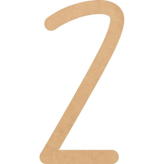 Unfinished Wood MDF Letter 22'' Tall Dessert Sugar Z, Paintable ...