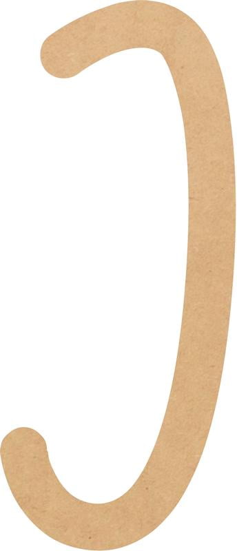 Unfinished Wood MDF Letter 8'' Tall Dessert Sugar J, Paintable Alphabet ...