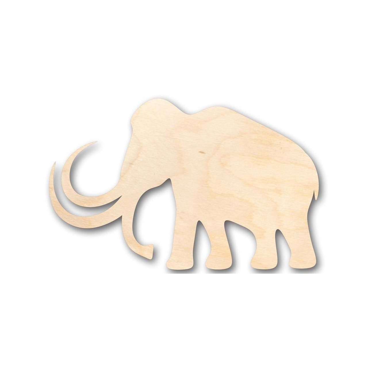Unfinished Wood Mammoth Shape - Animal - Prehistoric - Craft - up to 46 ...