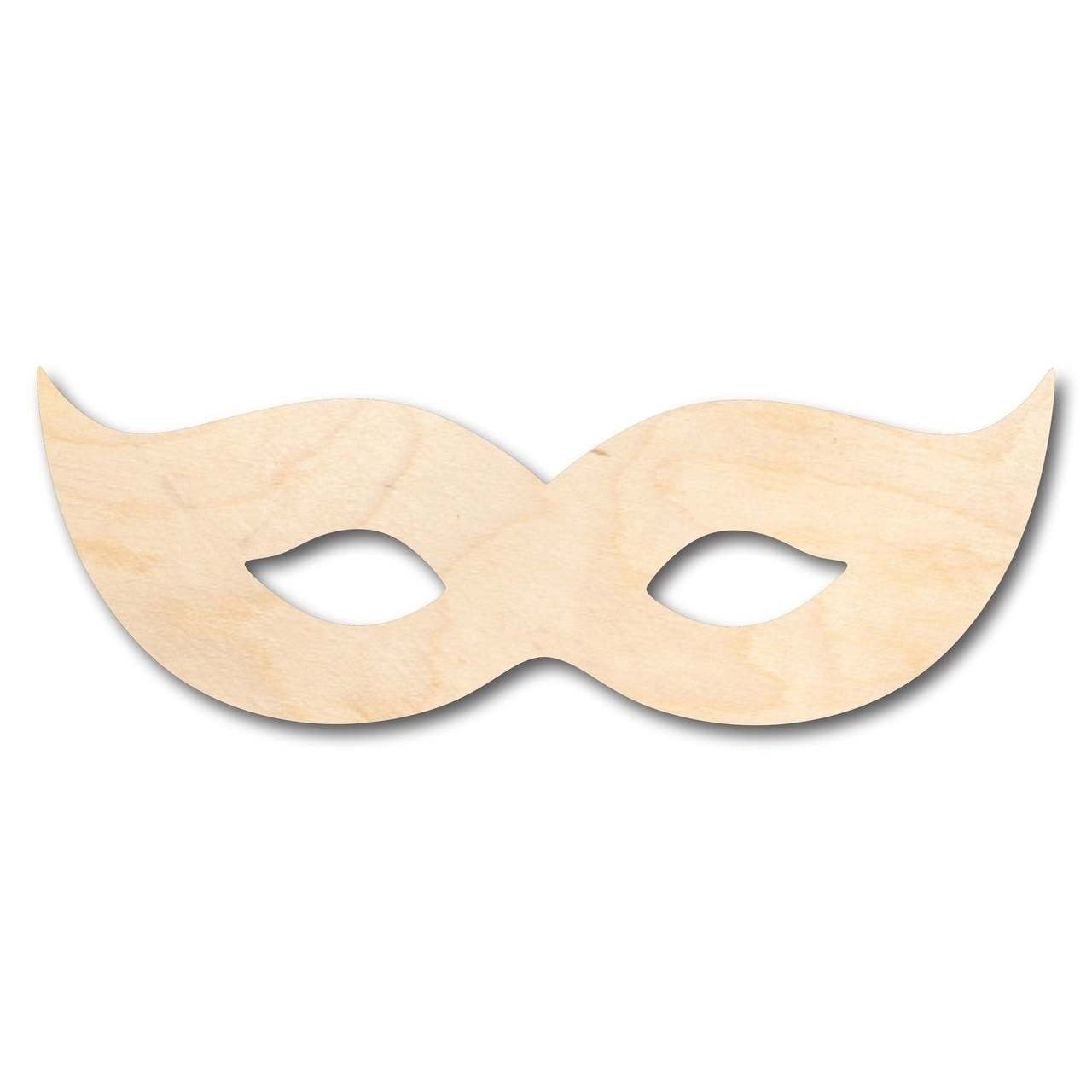 Unfinished Wood Mardi Gras Mask Shape - New Orleans - Craft up to 24 ...