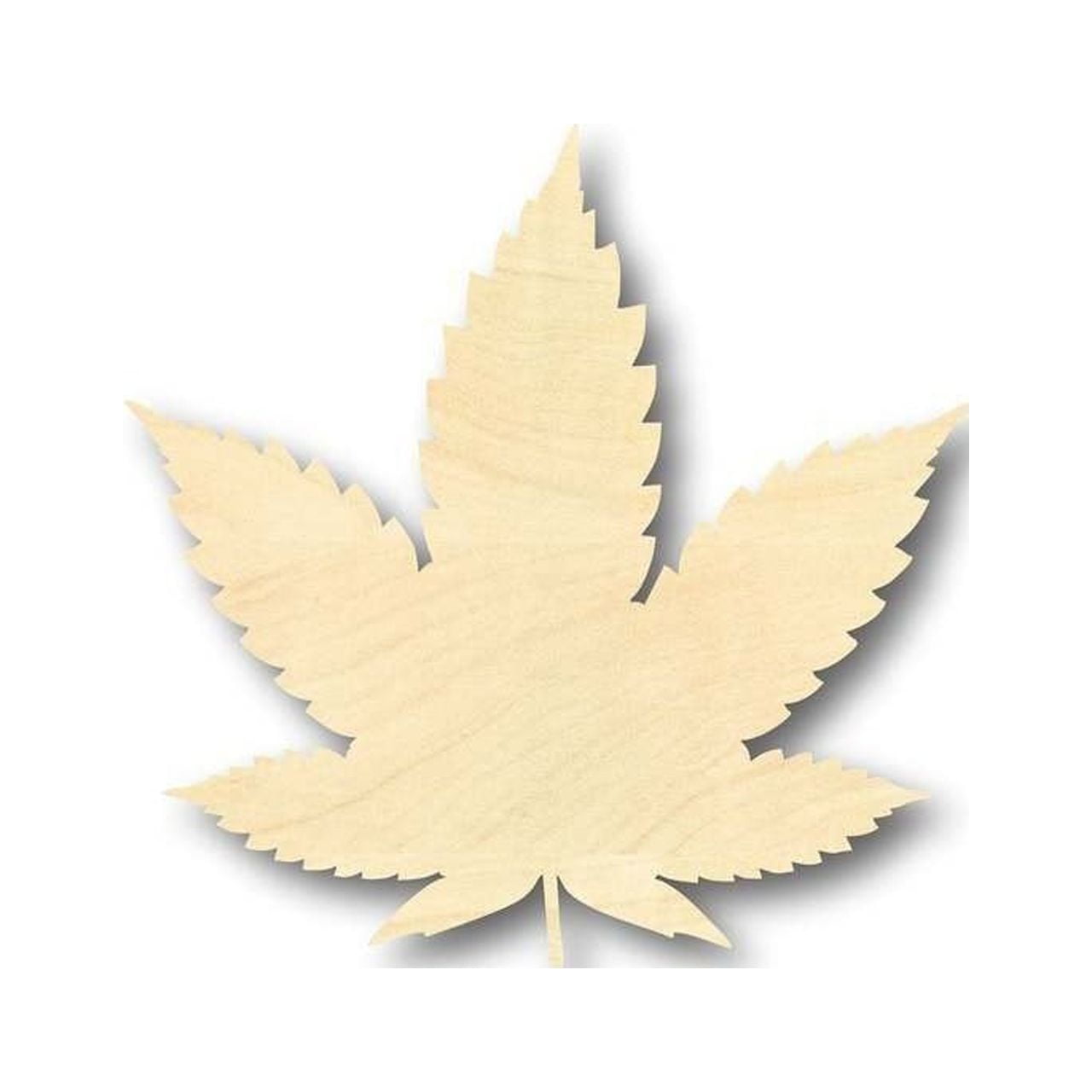 Unfinished Wood Marijuana Leaf Shape - Cannabis - Pot - Leaves - Craft ...