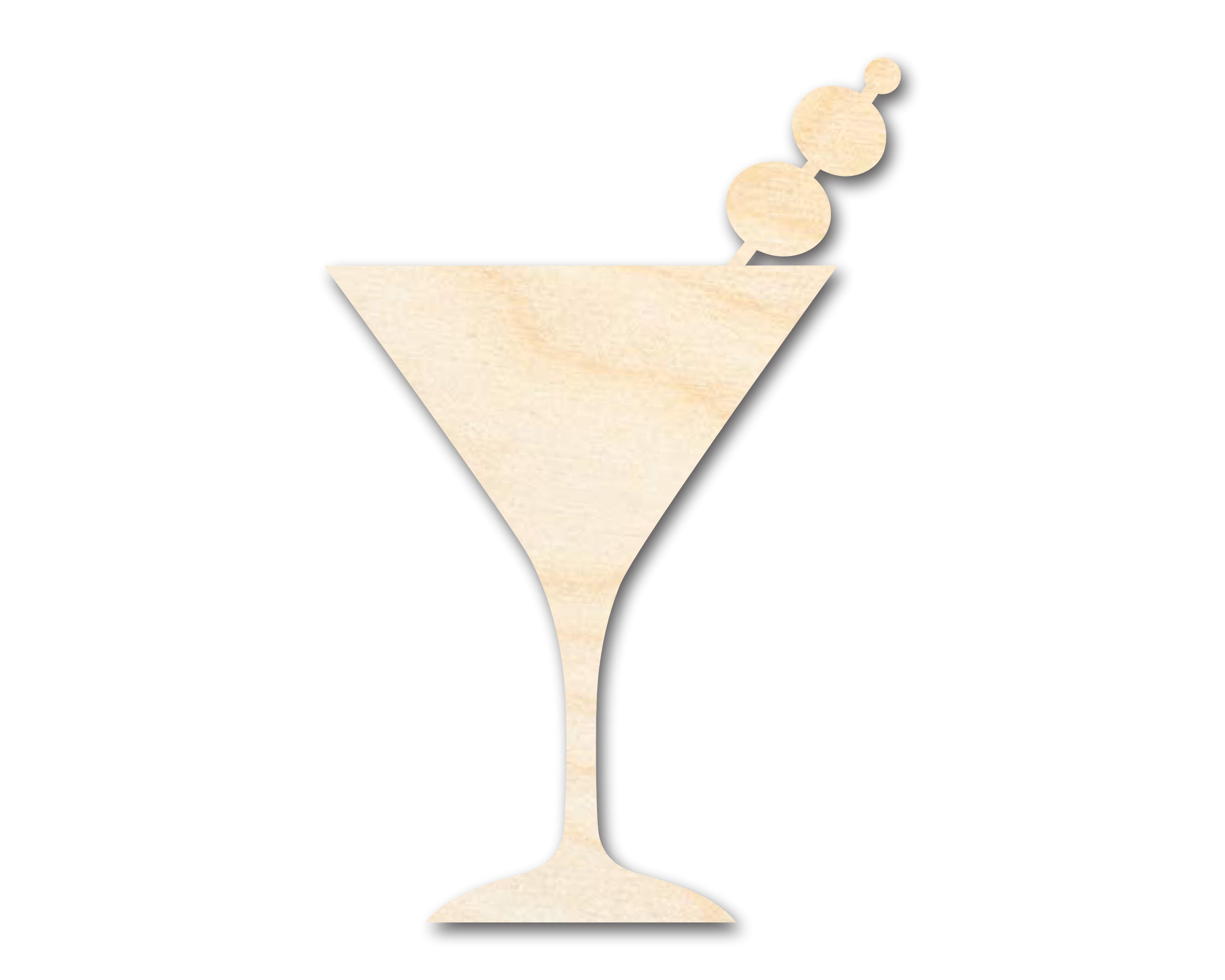 Unfinished Wood Martini Shape | DIY Craft Cutout | up to 46" DIY 36 ...