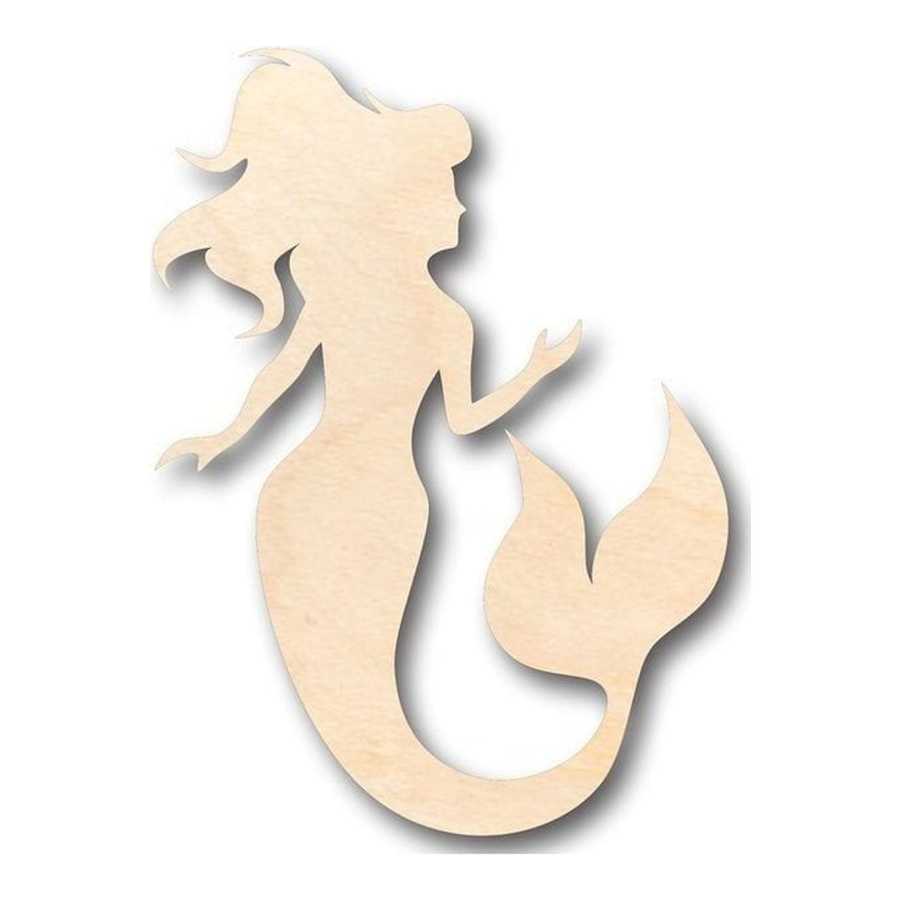 Unfinished Wood Mermaid Shape - Ocean - Craft - up to 46" DIY 10" / 3/4 ...