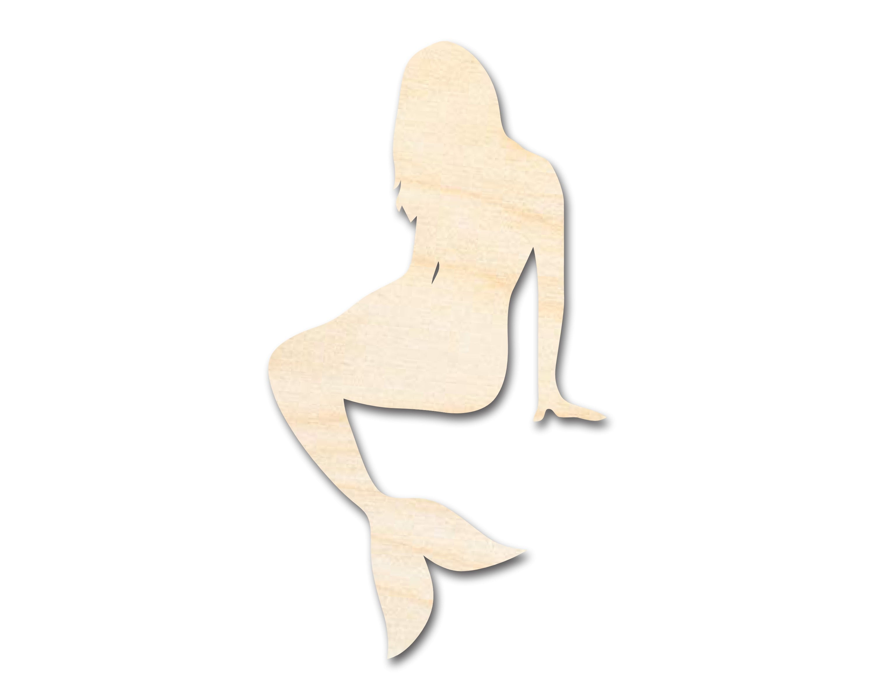 Unfinished Wood Mermaid Silhouette | DIY Craft Cutout | up to 46" DIY ...