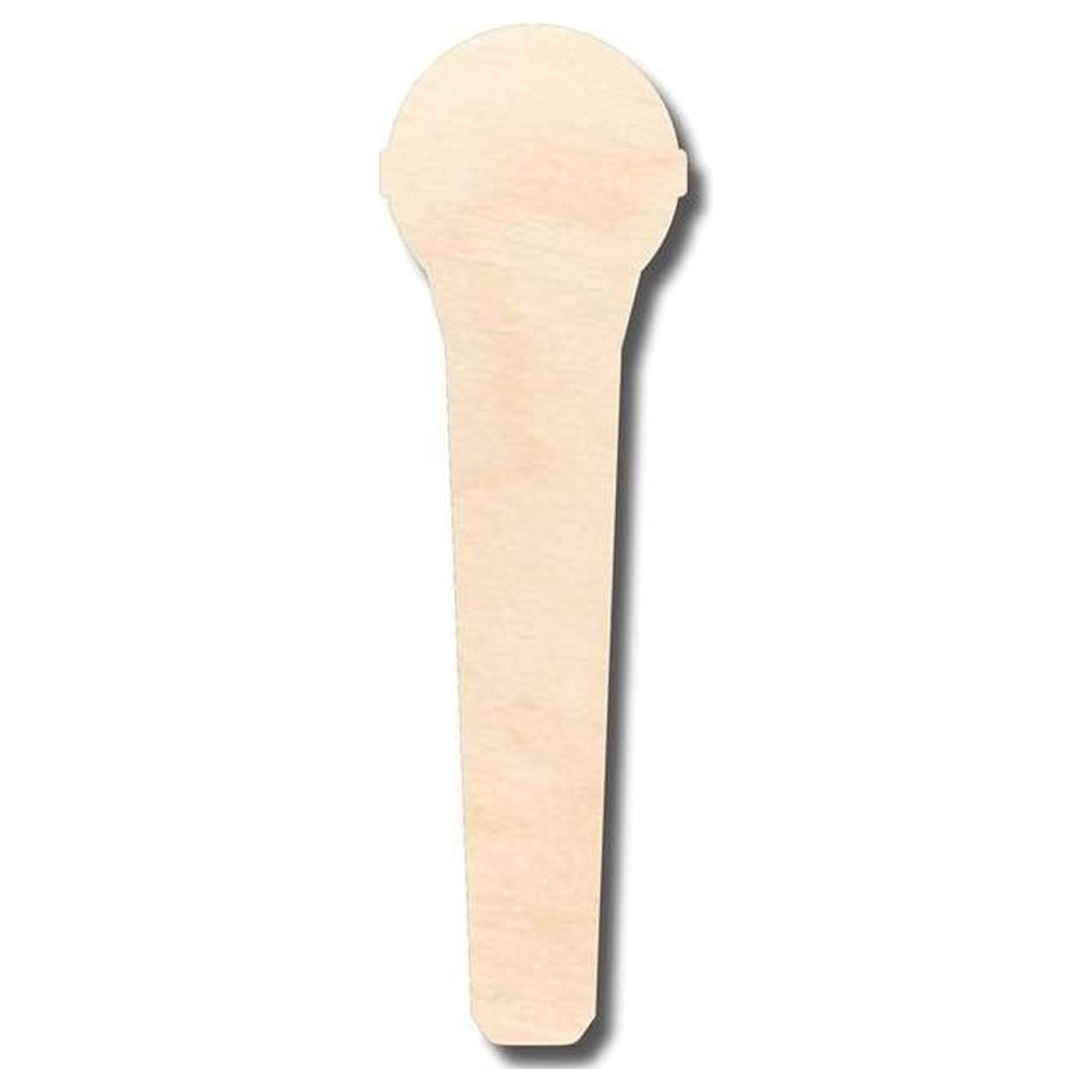 Unfinished Wood Microphone Shape - Craft - up to 24" DIY 46" / 3/4 ...