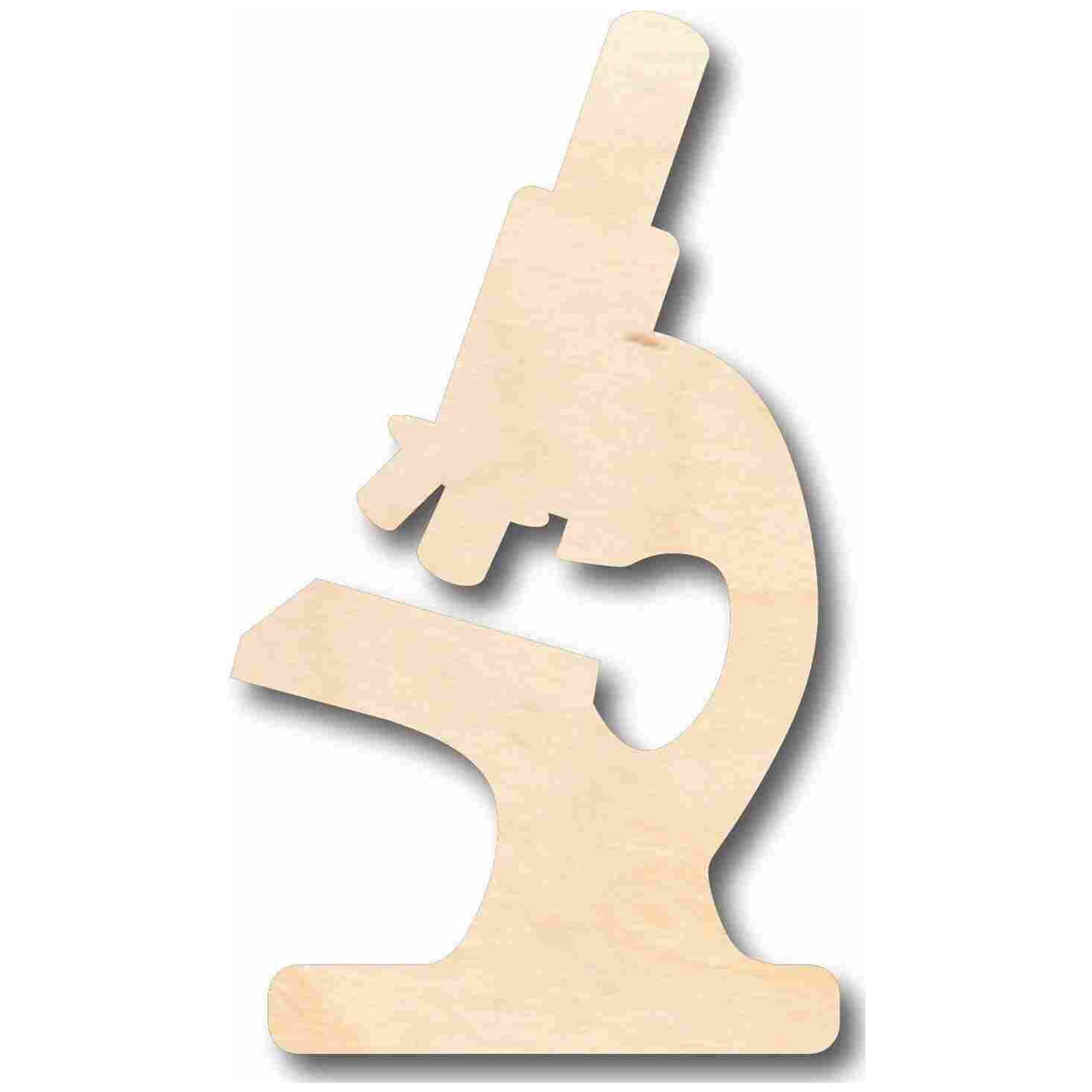 Unfinished Wood Microscope Silhouette - Craft- up to 46" DIY 7" / 1/8 ...