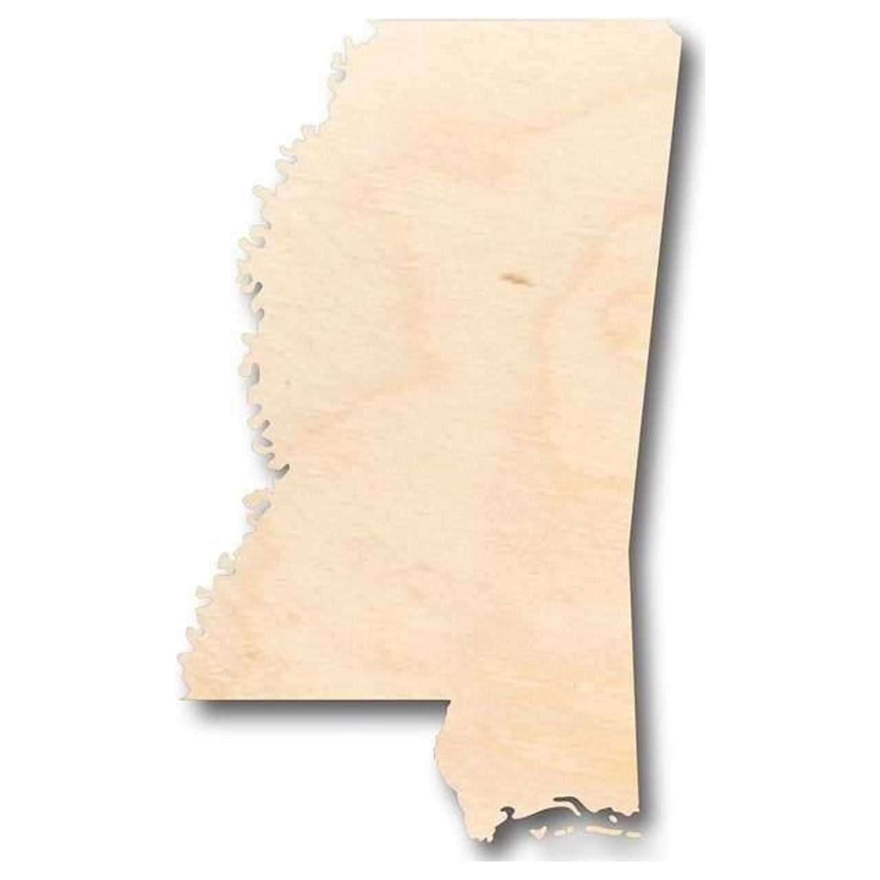 Unfinished Wood Mississippi Shape - State - Craft - up to 46" DIY 24 ...