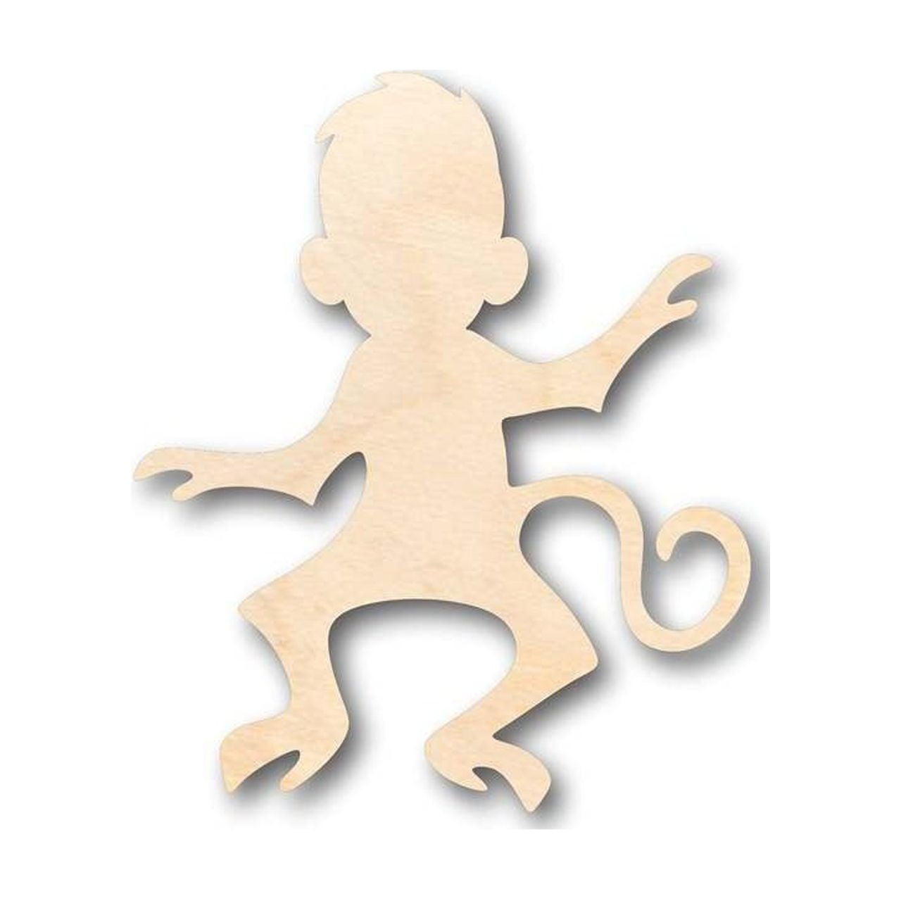 Unfinished Wood Monkey Shape - Animal - Wildlife - Craft - up to 46 ...