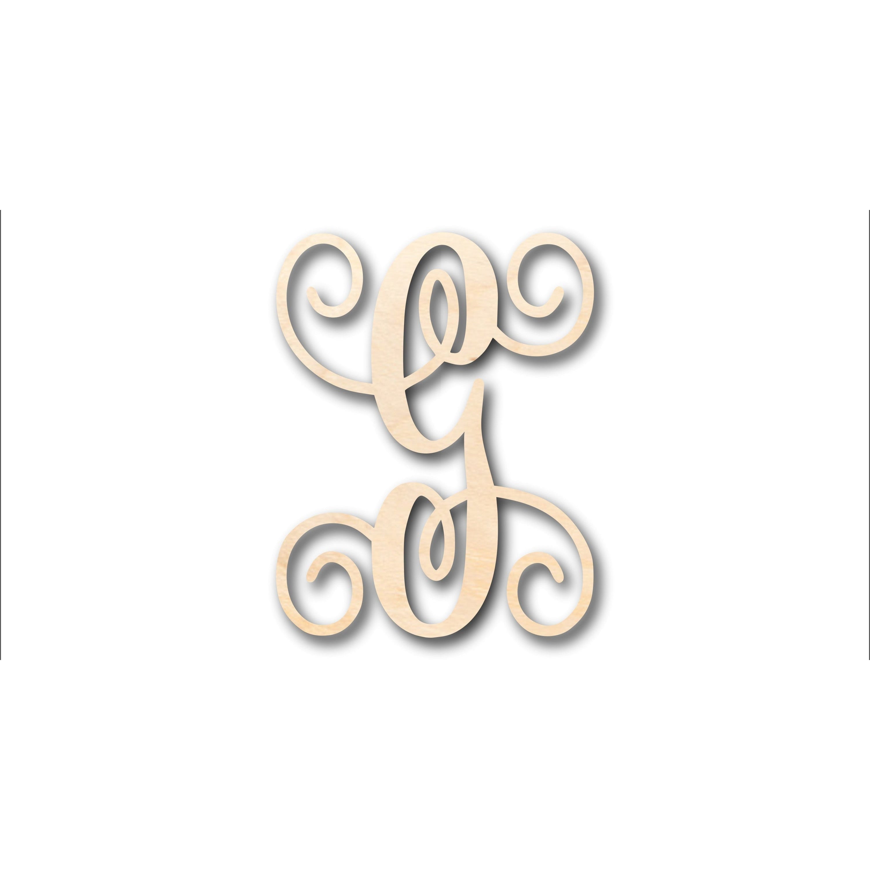 Unfinished Wood Monogram G Shape - Craft - up to 46" DIY 18" / 1/4 ...