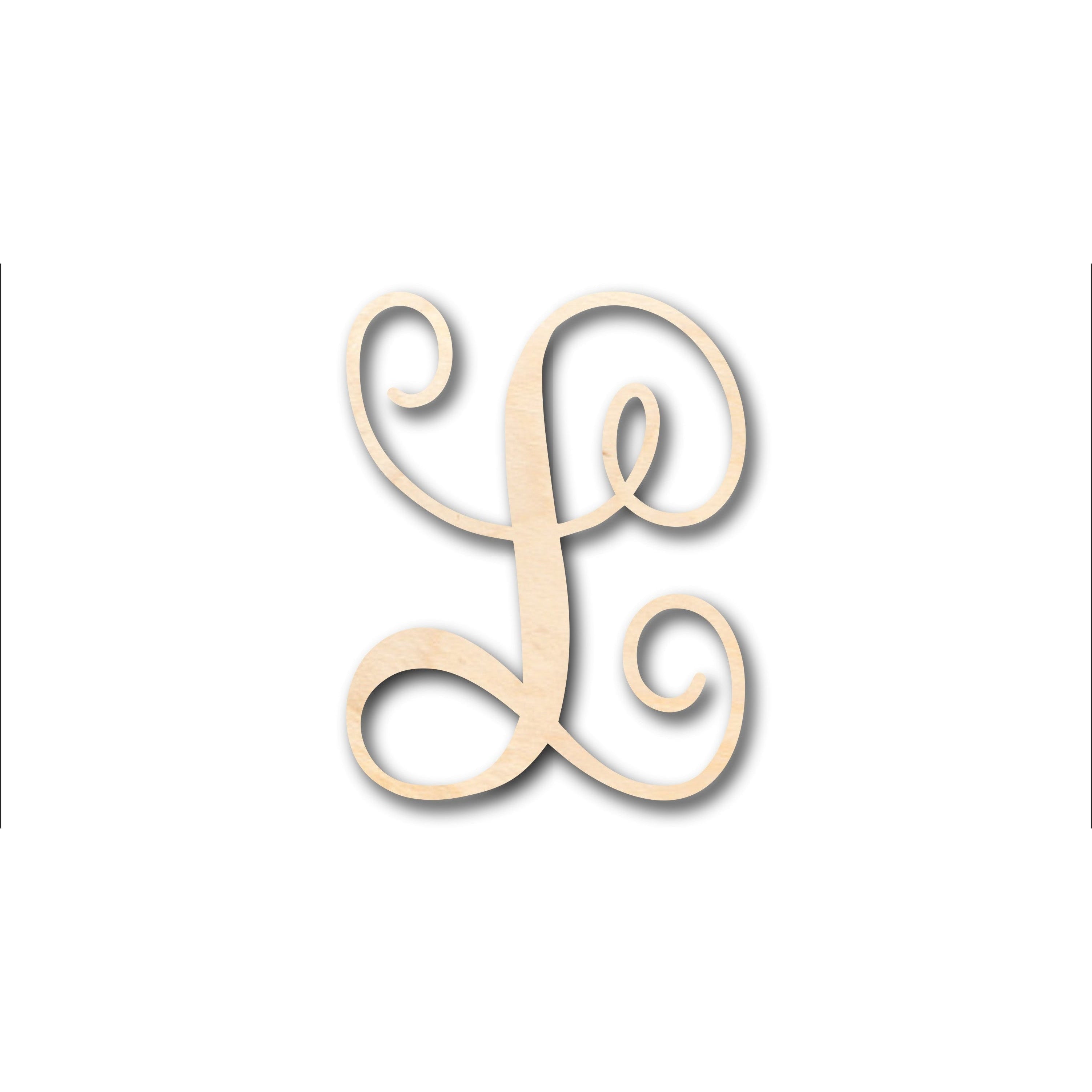 Unfinished Wood Monogram L Shape - Craft - up to 46" DIY 7" / 1/8 ...