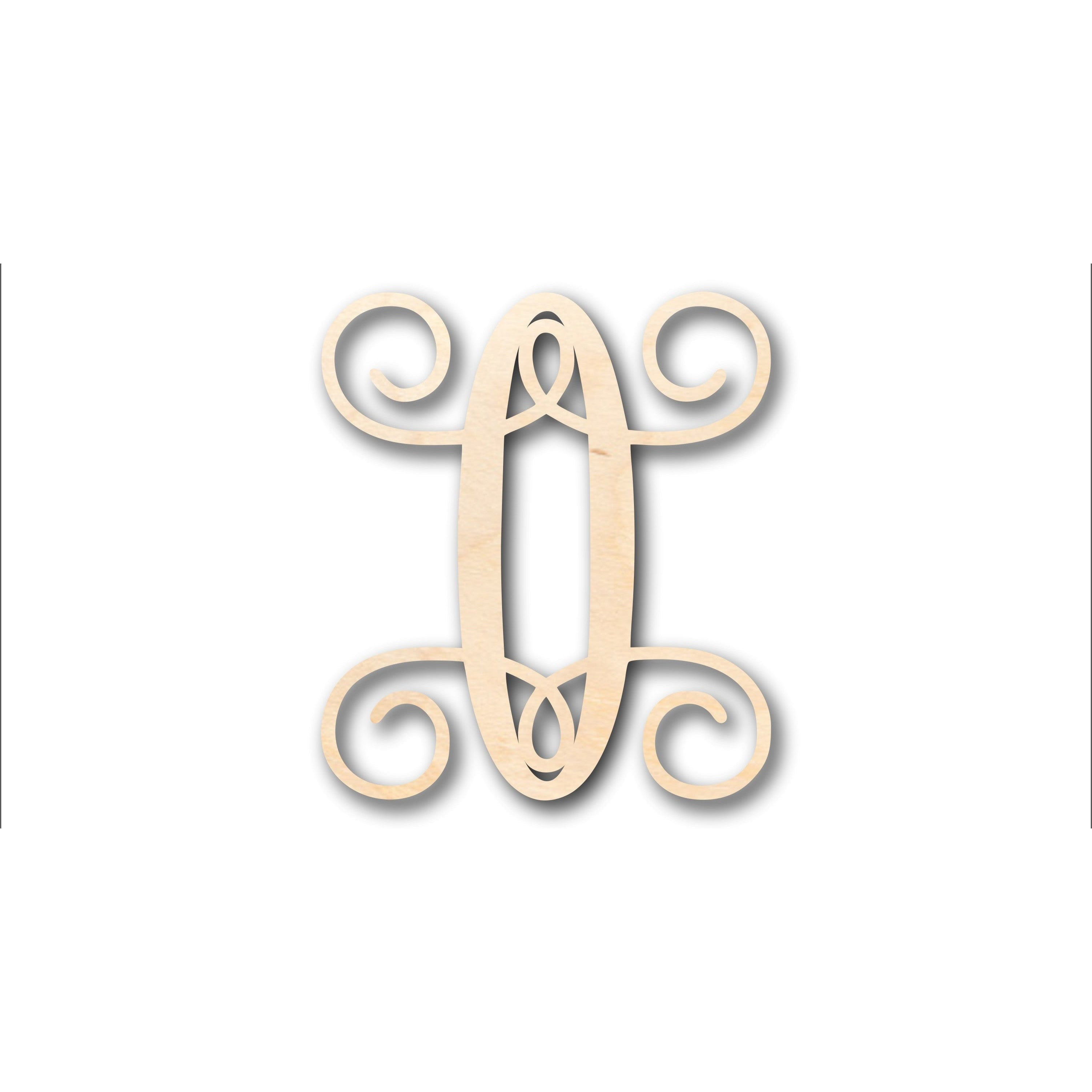 Unfinished Wood Monogram O Shape - Craft - up to 46" DIY 20" / 1/8 ...