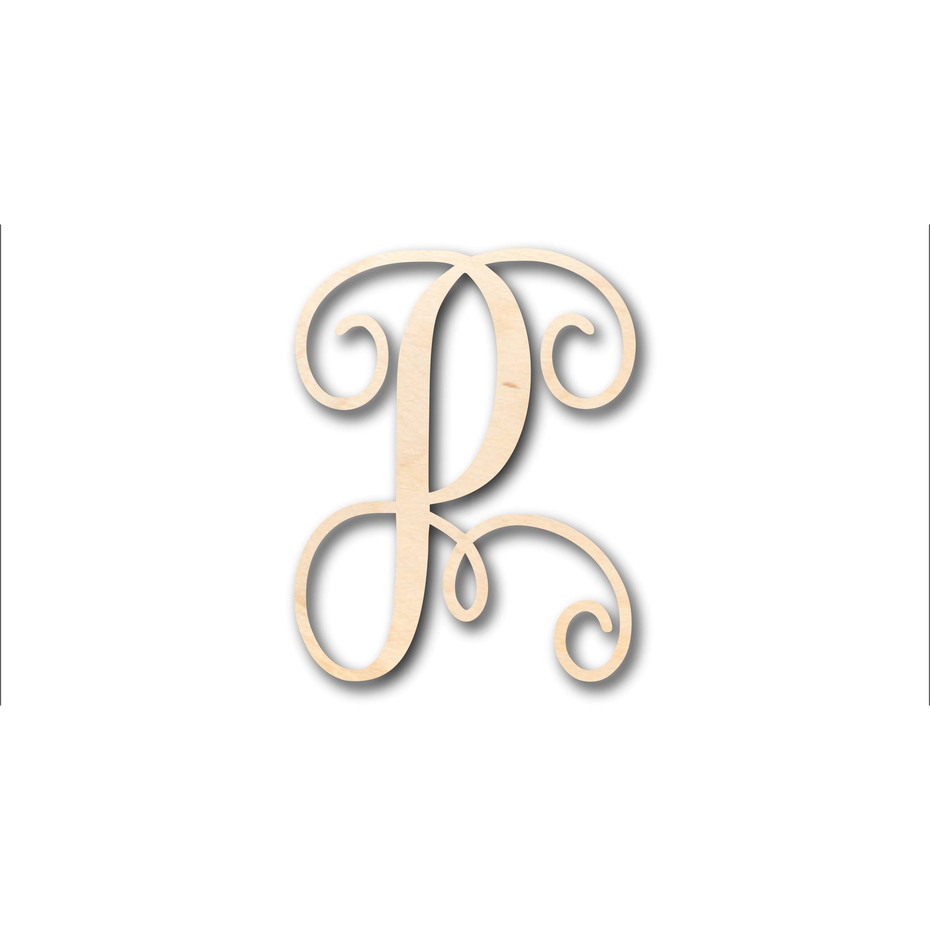 Unfinished Wood Monogram P Shape - Craft - up to 46" DIY 20" / 1/8 ...