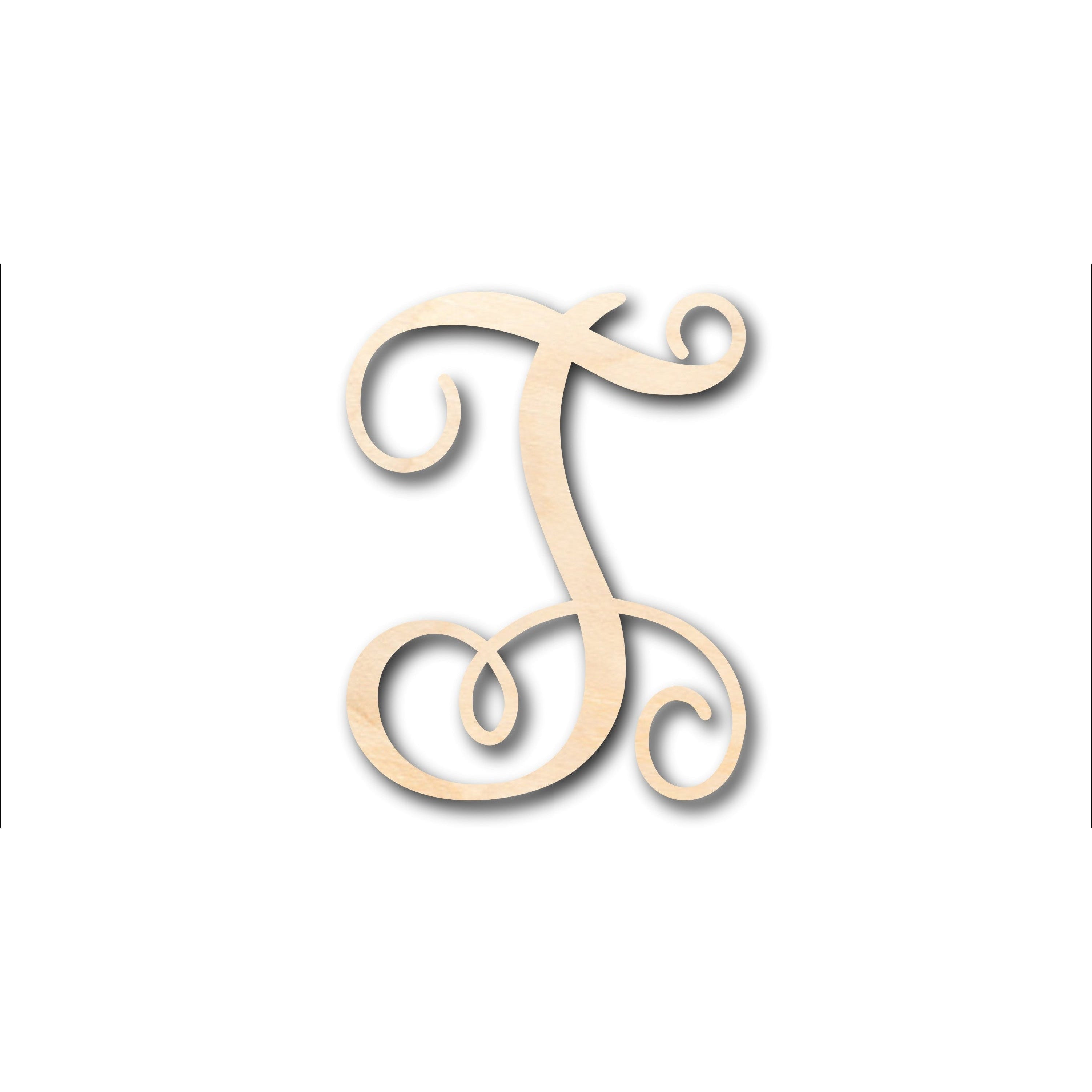 Unfinished Wood Monogram T Shape - Craft - up to 46" DIY 8" / 1/8 ...