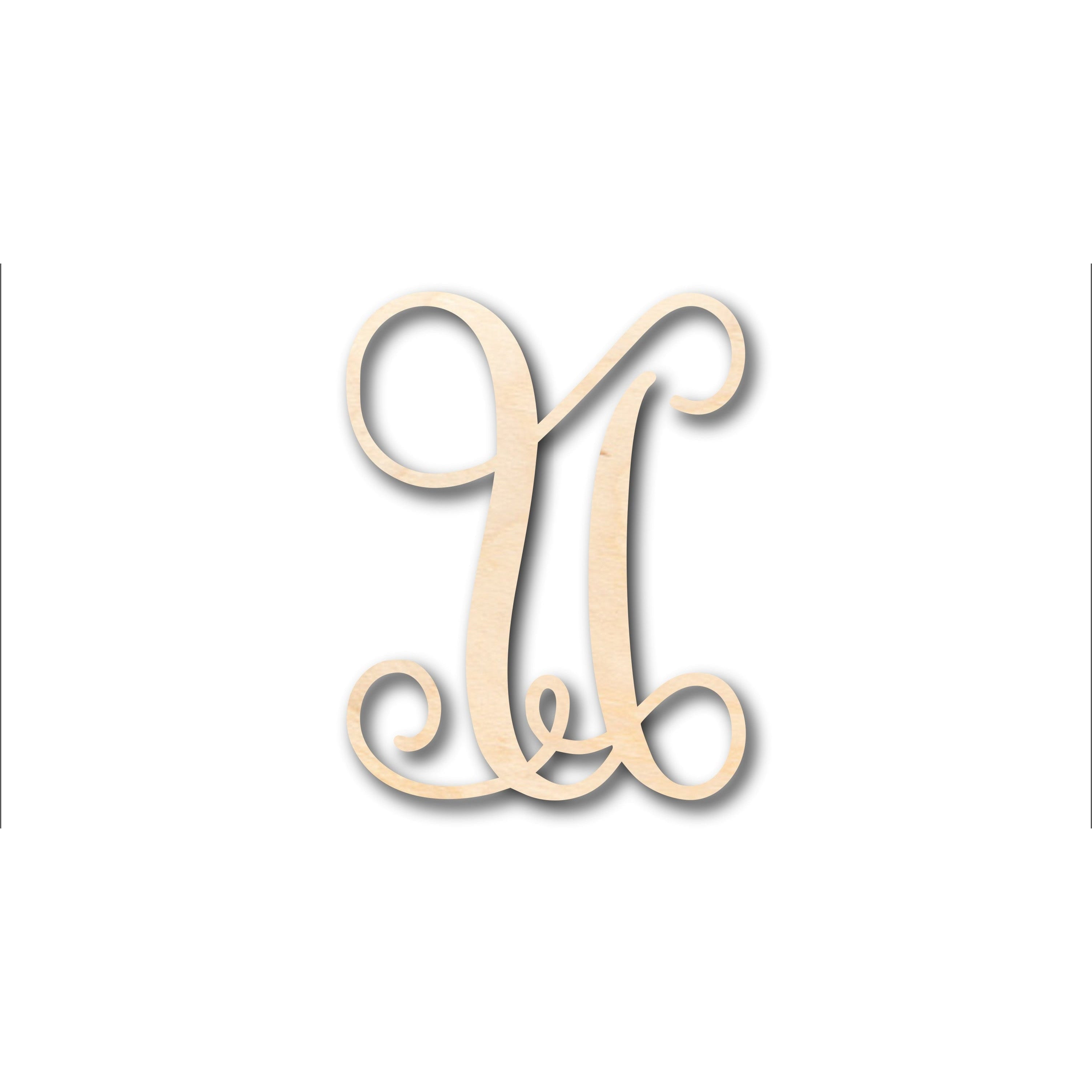 Unfinished Wood Monogram U Shape - Craft - up to 46" DIY 8" / 1/4 ...