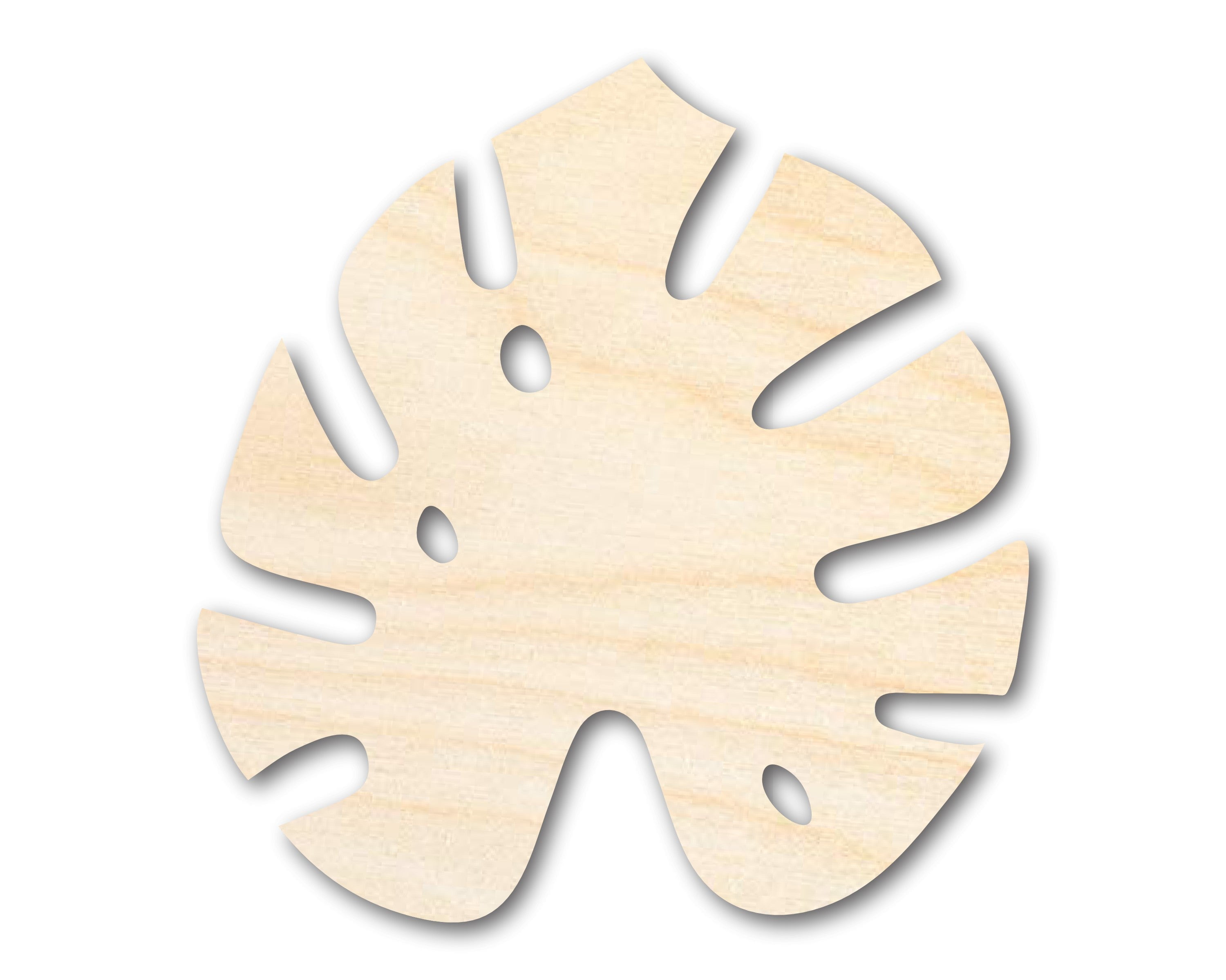 Unfinished Wood Monstera Leaf Shape - Craft - up to 46" 30" / 1/2 ...