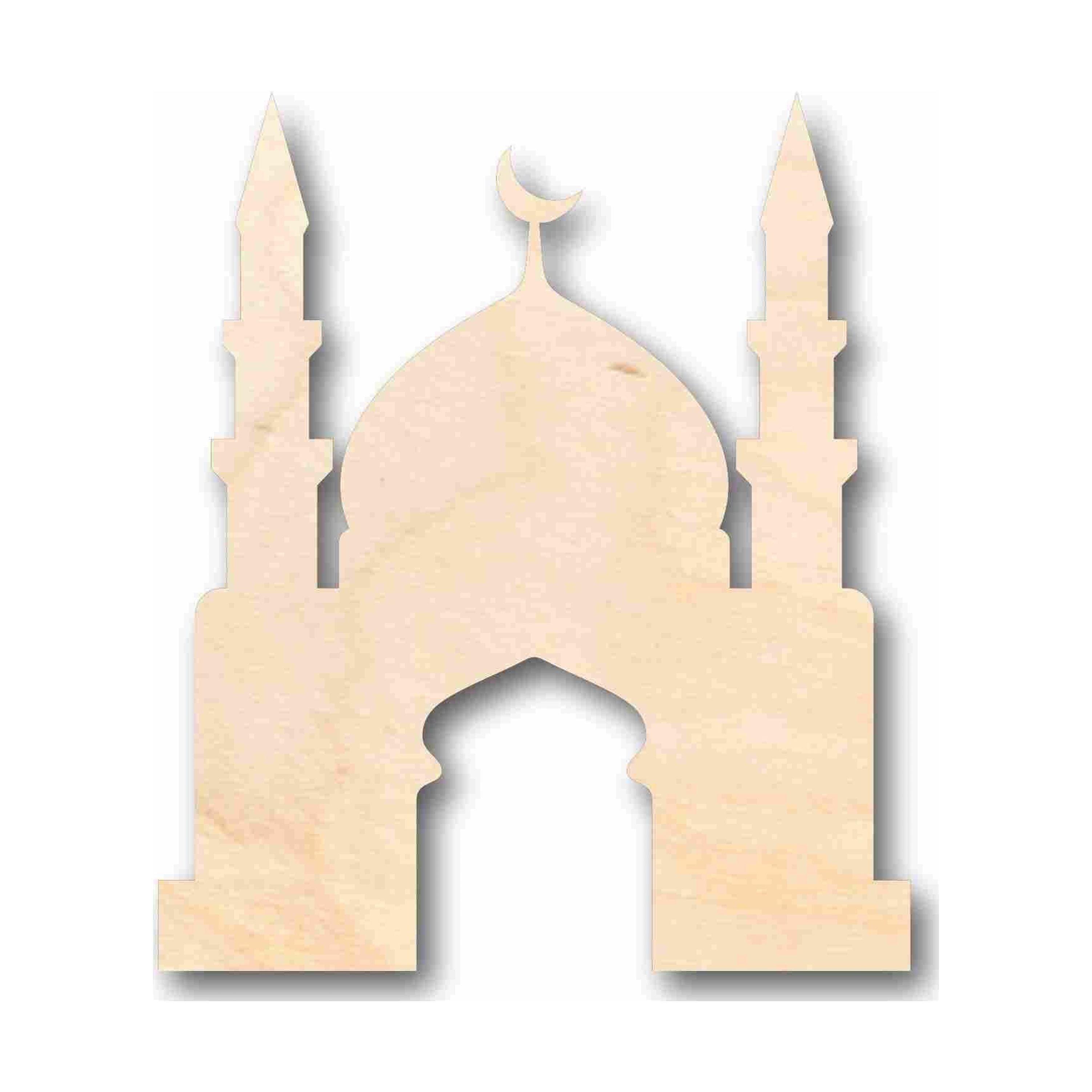 Unfinished Wood Mosque Silhouette - Craft- up to 46" DIY 14" / 1/4 ...