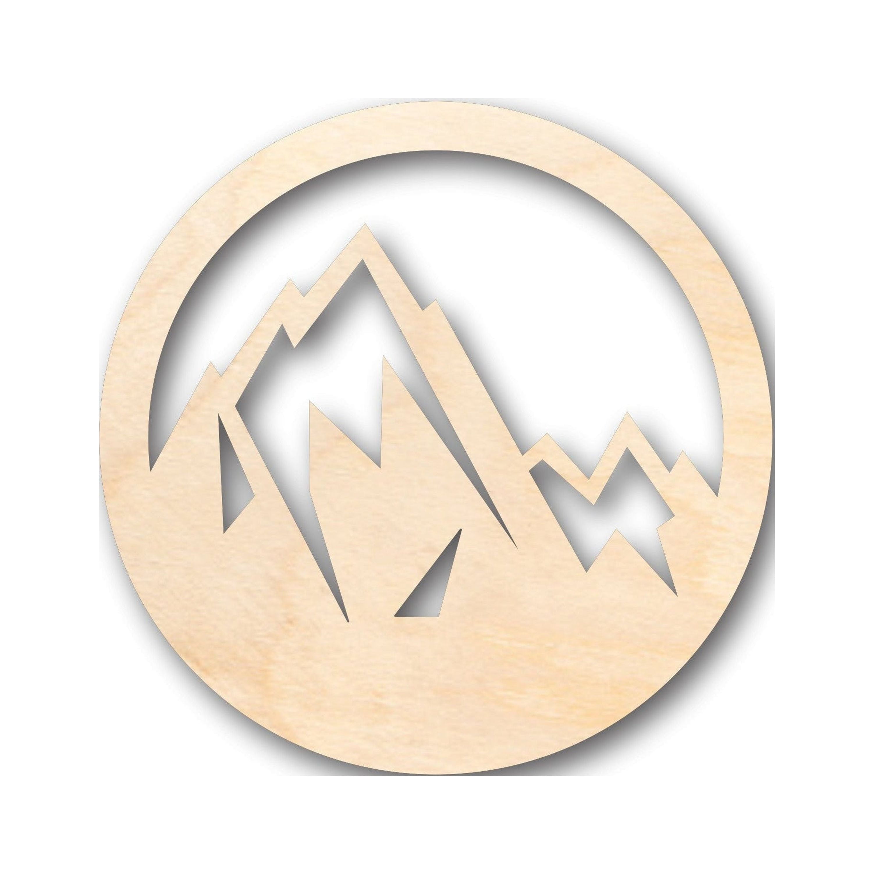 Unfinished Wood Mountain Peak Shape - Craft - up to 46" DIY 20" / 1/2 ...