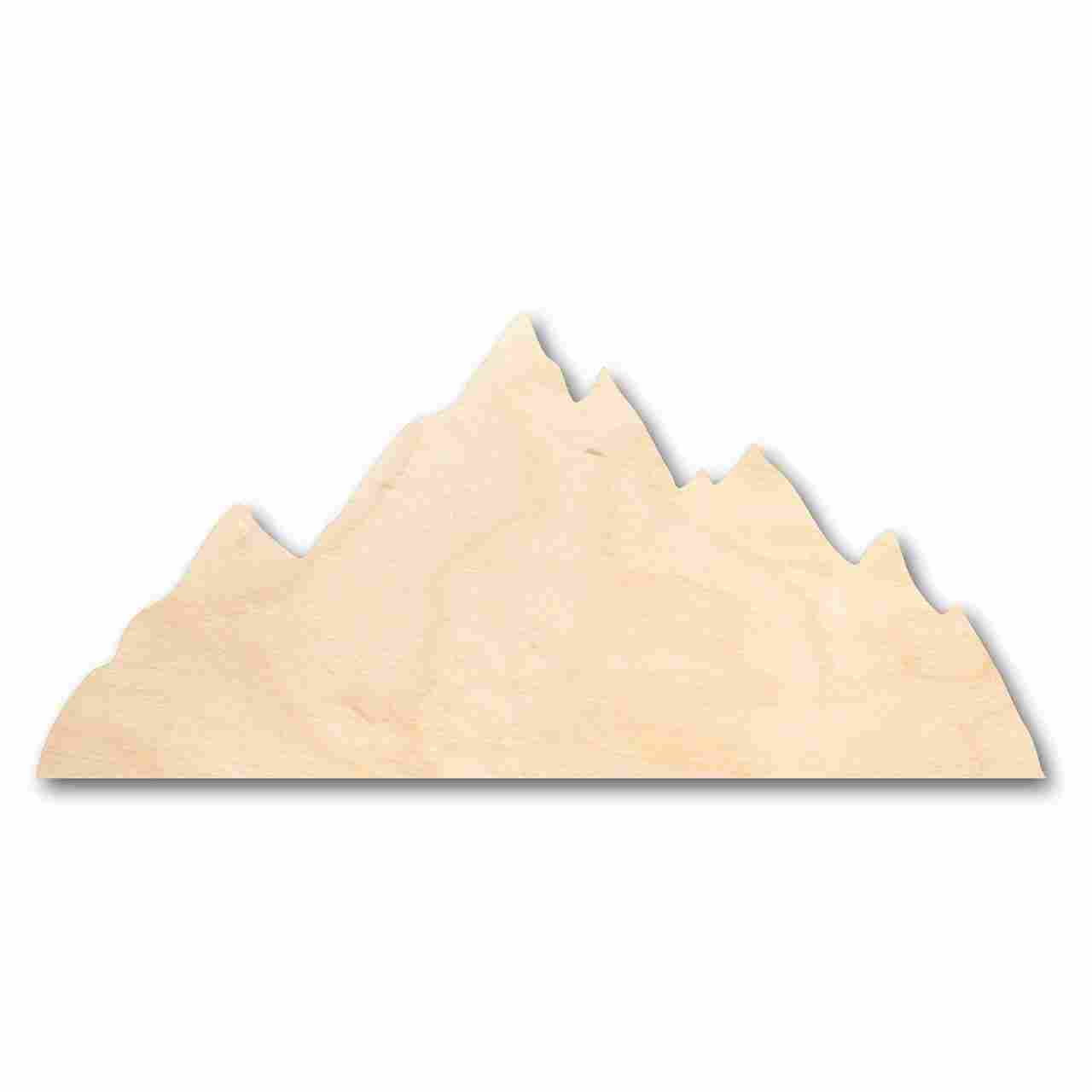 Unfinished Wood Mountain Range Shape - Nature - Craft - up to 46" DIY ...