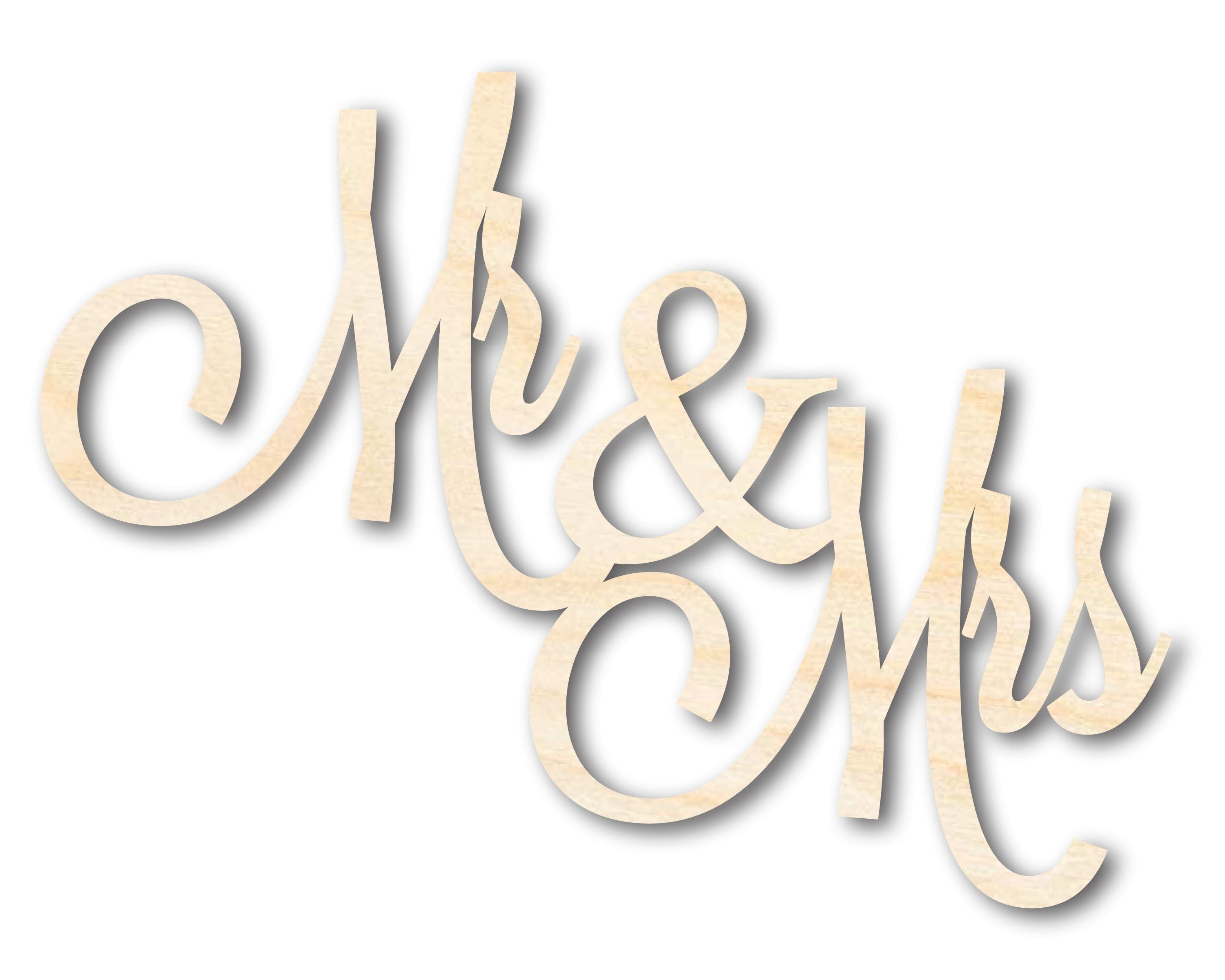 Unfinished Wood Mr Mrs Shape - DIY Wedding Craft - up to 46" 30" / 1/4 ...