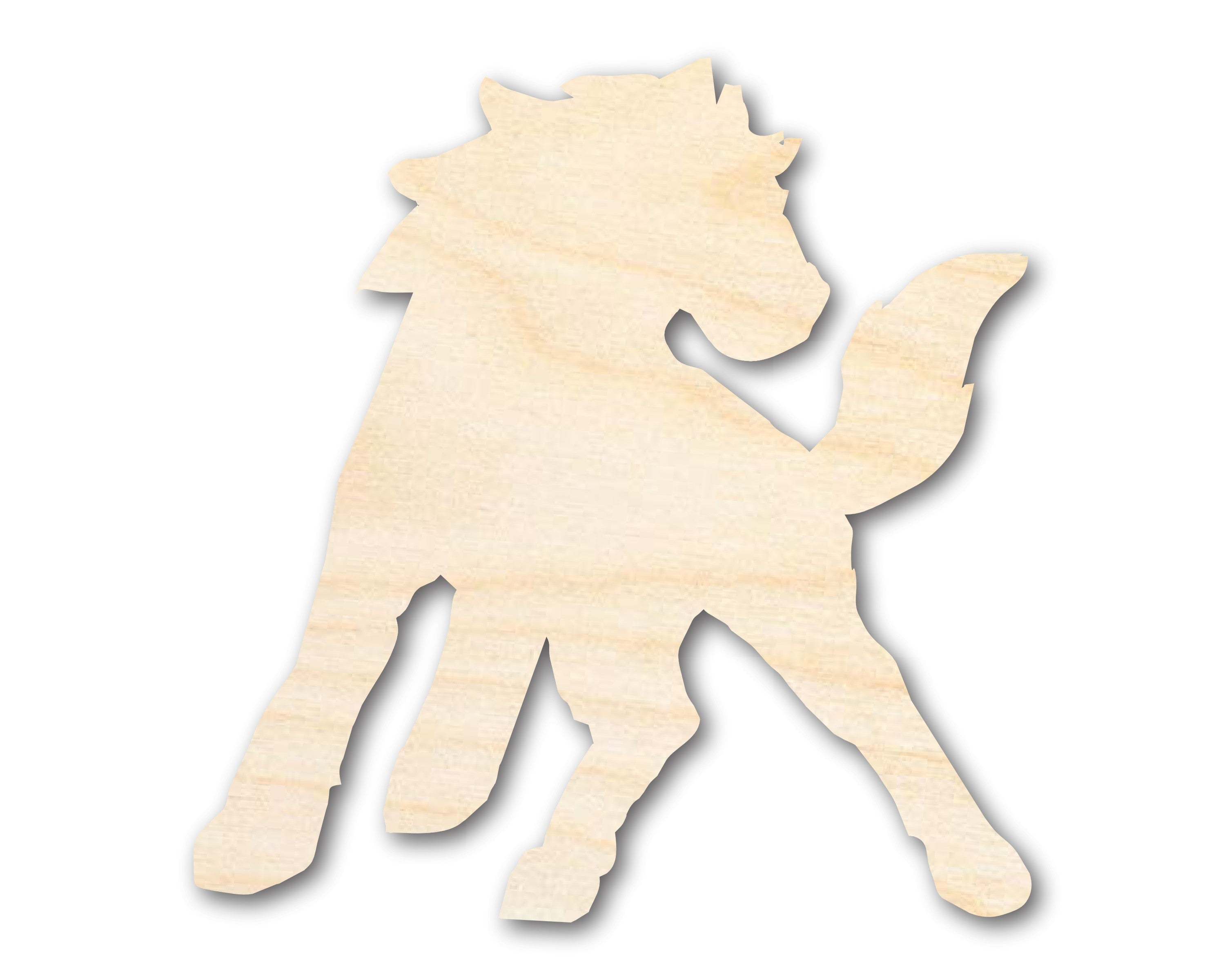 Unfinished Wood Mustang Mascot Shape | DIY Craft Cutout | up to 46" DIY ...