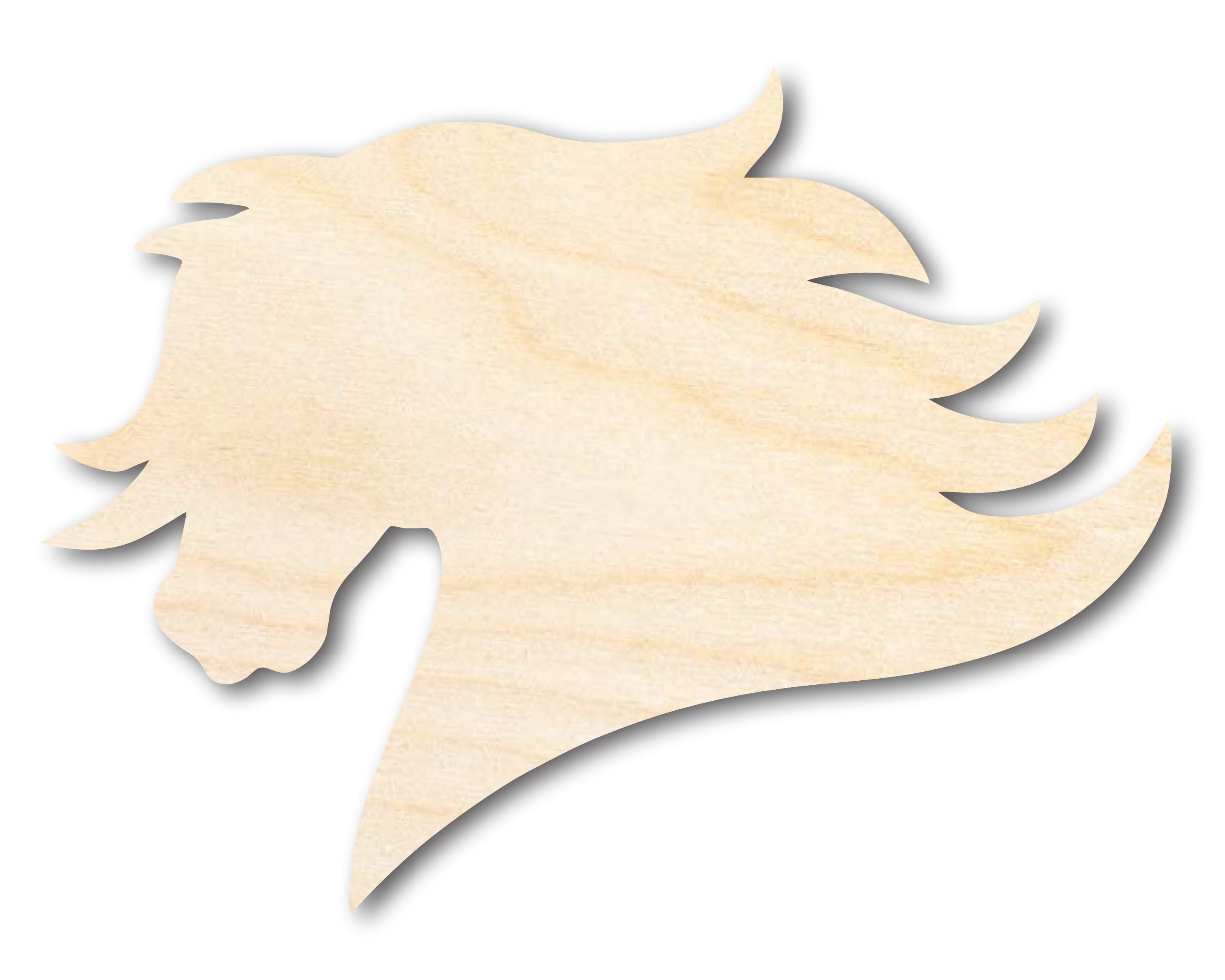 Unfinished Wood Mustang Mascot Shape | DIY Craft Cutout 7" / 1/8 ...