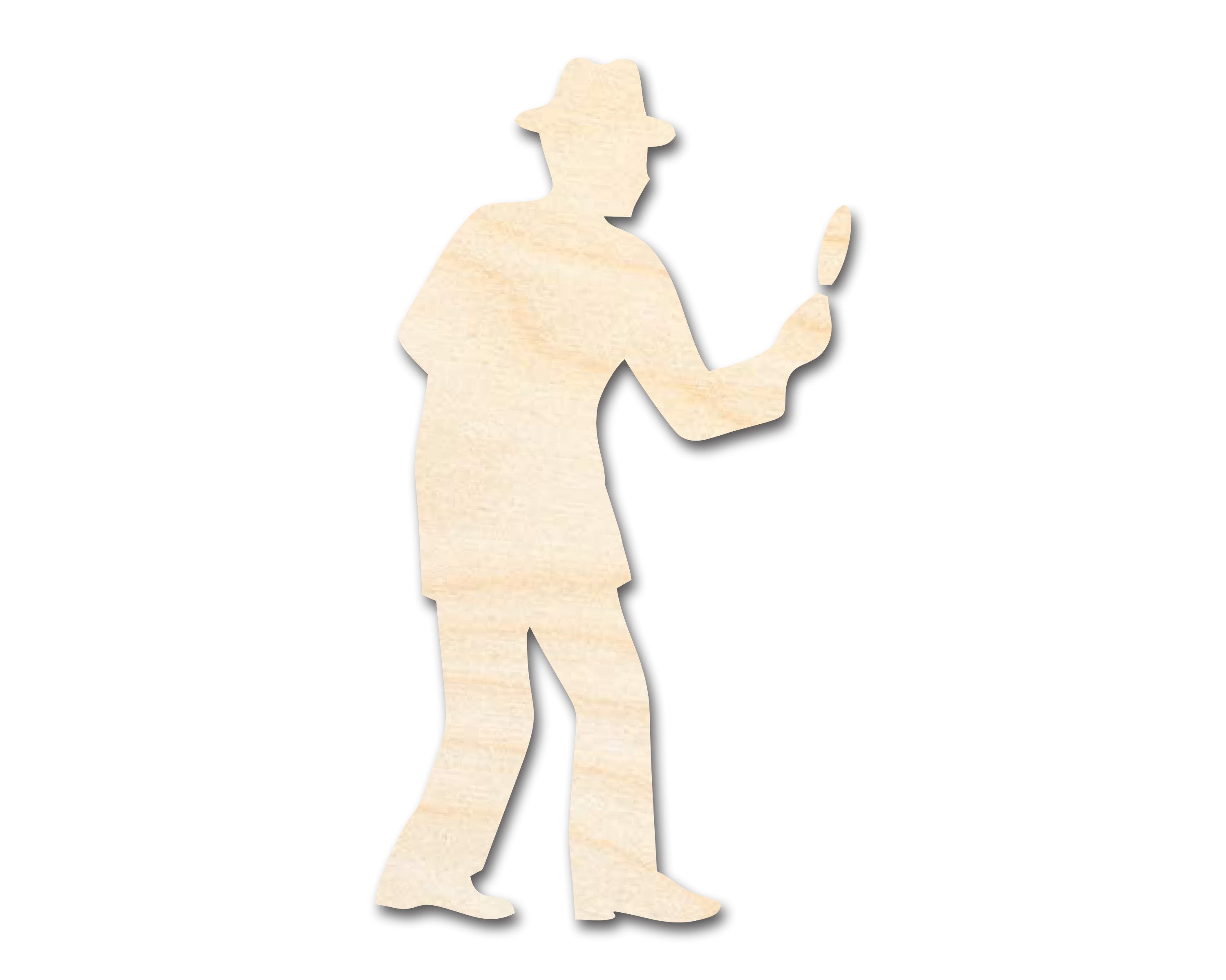 Unfinished Wood Mysterious Man Silhouette | DIY Craft Cutout 5" / 1/8 ...