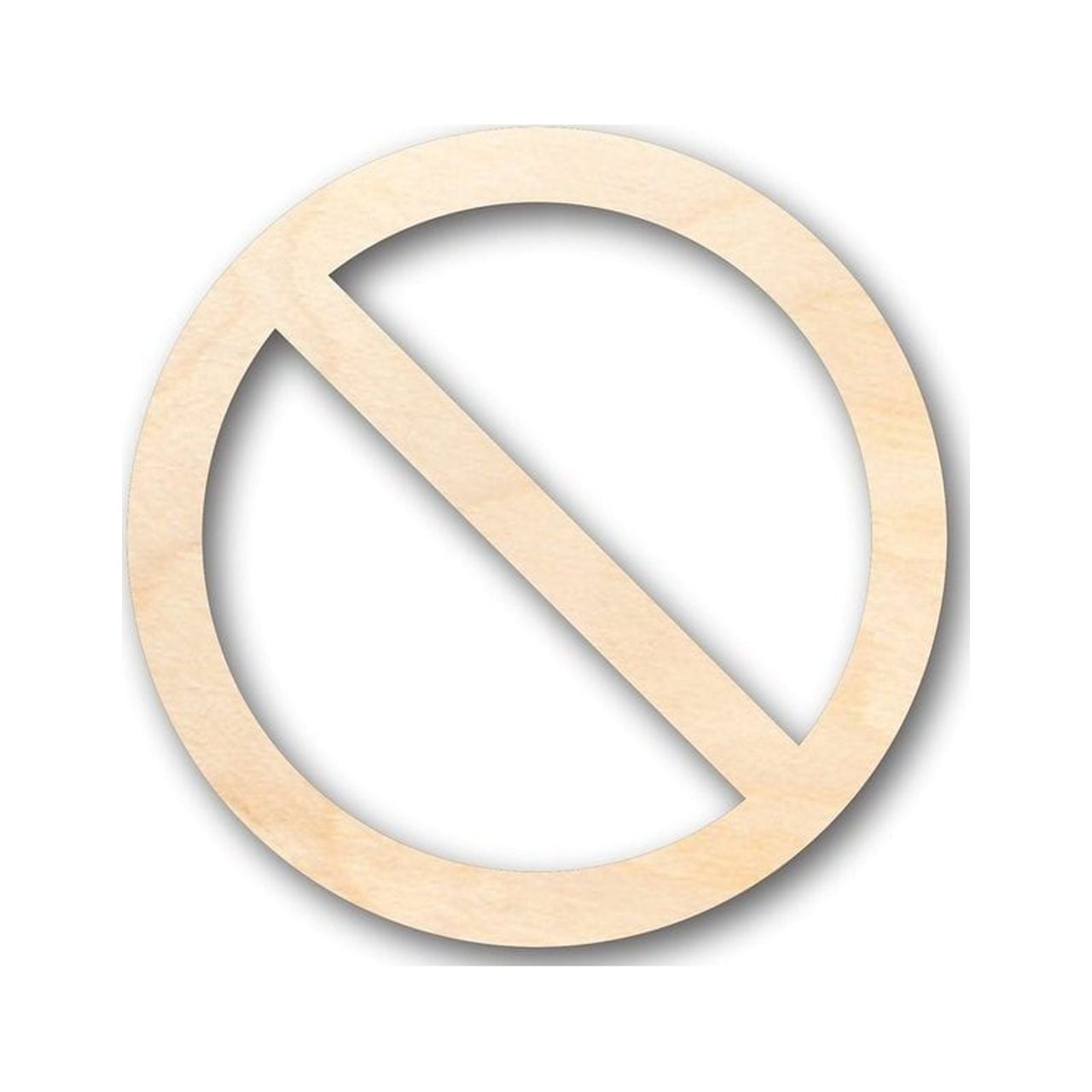 Unfinished Wood NO Sign Symbol - Craft - up to 24" DIY 6" / 3/4 ...