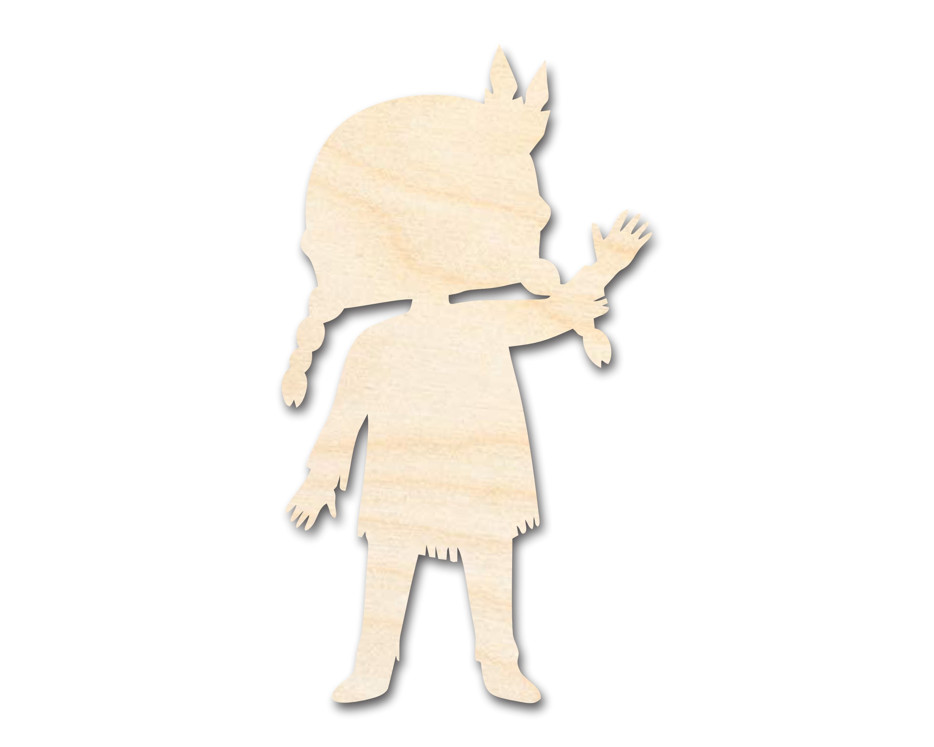 Unfinished Wood Native Girl Shape | Craft Cutout | up to 46" DIY 16 ...