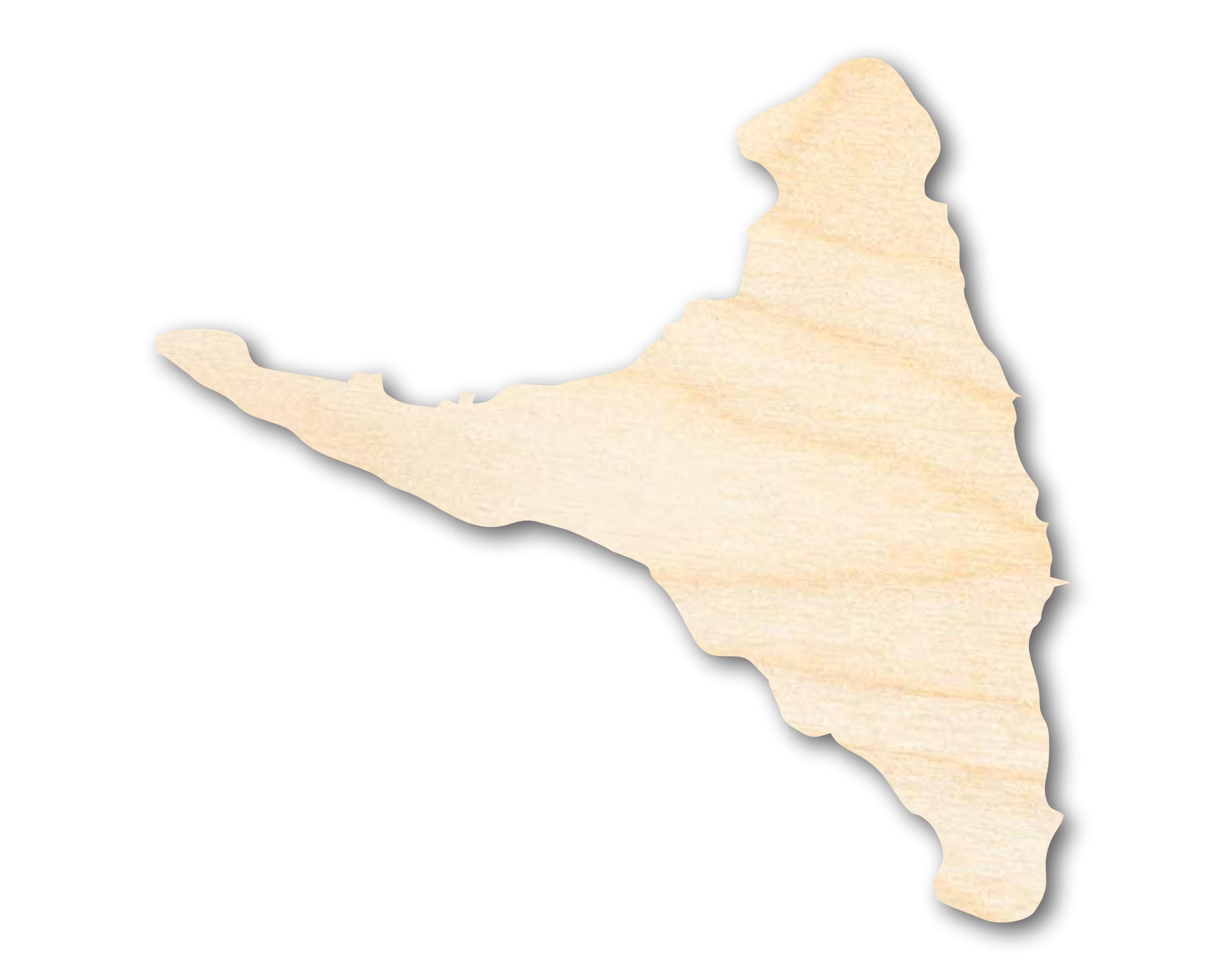 Unfinished Wood Ndzuwani Island Shape - Comoros Craft - up to 46" DIY 6 ...