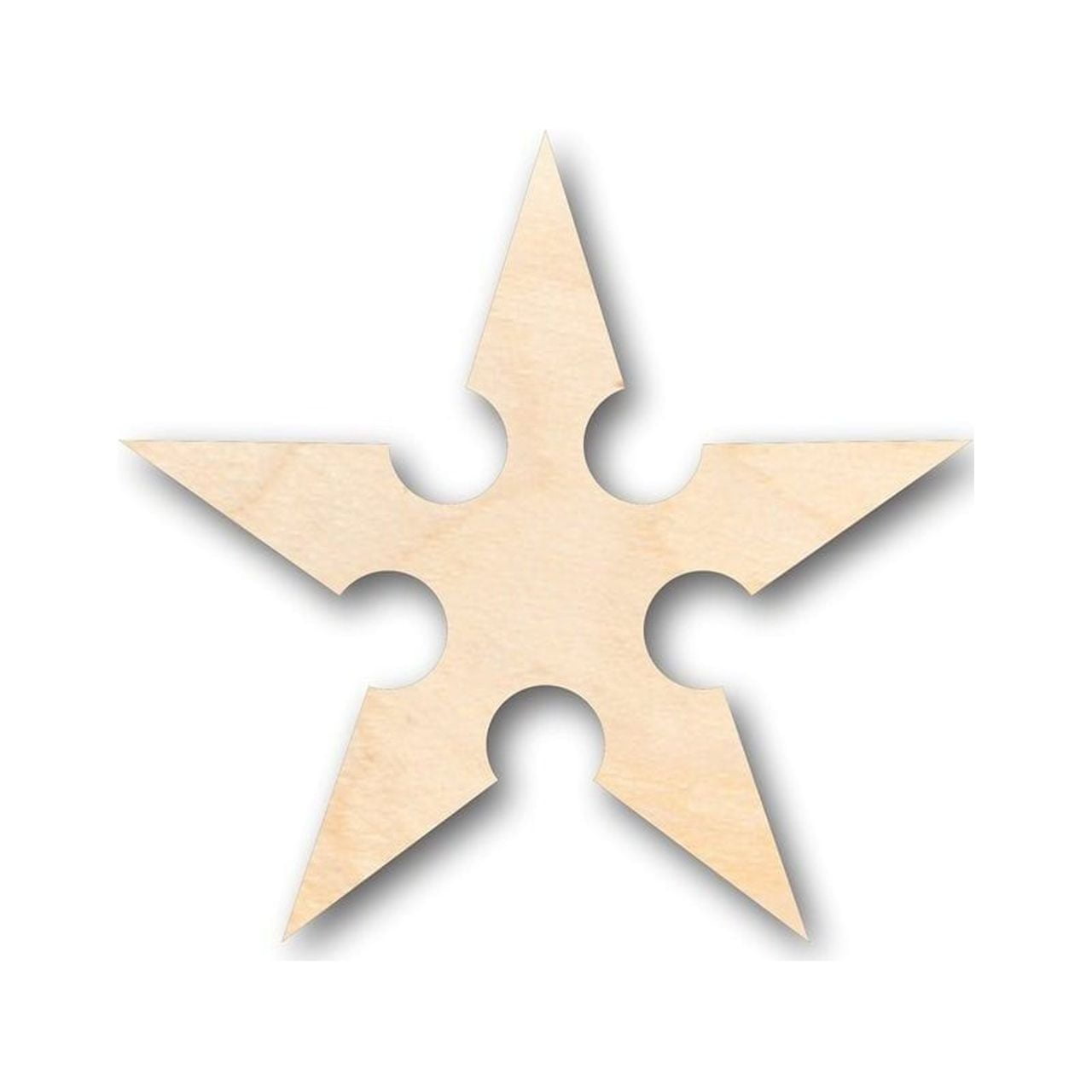 Unfinished Wood Ninja Star Shape - Craft - up to 24" DIY 42" / 3/4 ...
