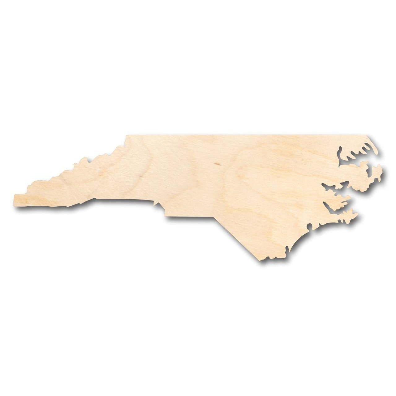 Unfinished Wood North Carolina Shape - State - Craft - up to 46" DIY 5 ...