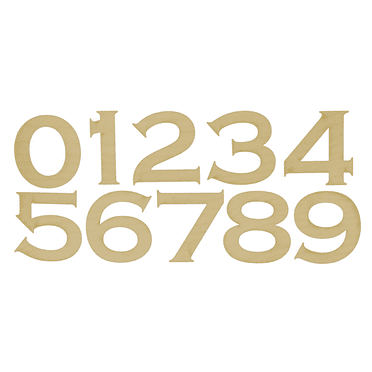 Unfinished Wood Number Set (0-9) in FangSong Font (12" Tall (1 Full Set ...