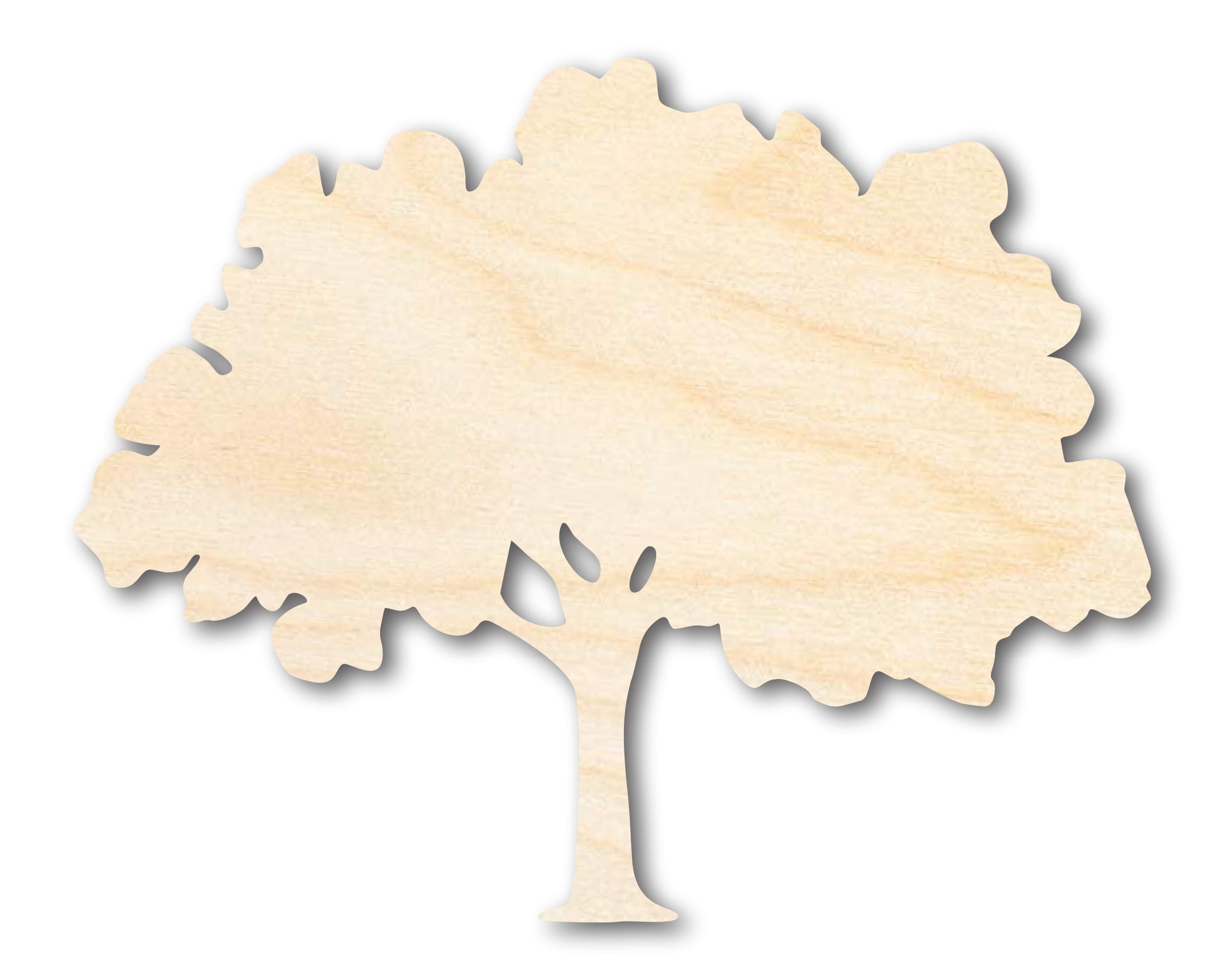Unfinished Wood Oak Tree Shape - Craft - up to 46" 10" / 1/2" - Walmart.com