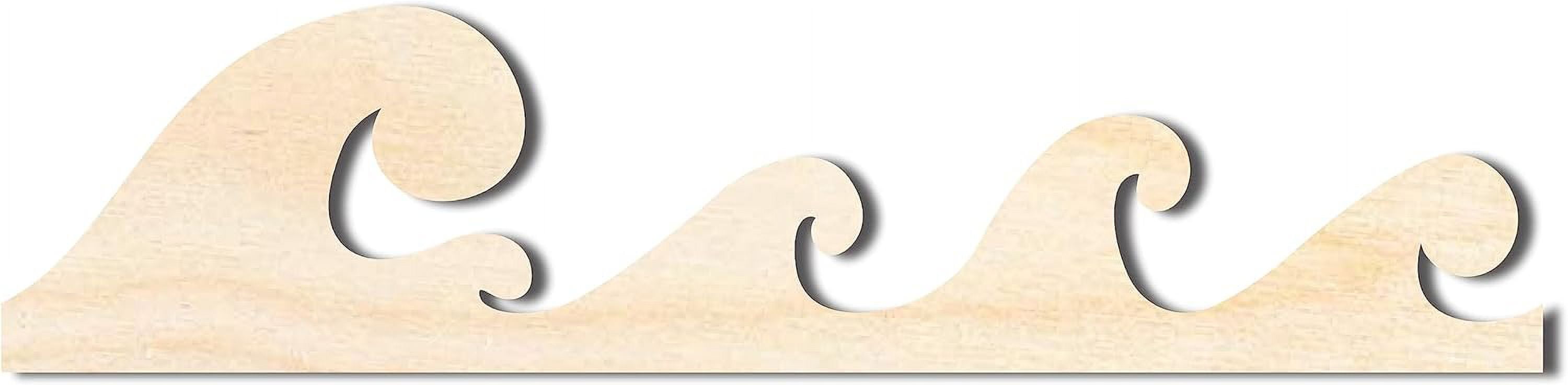 Unfinished Wood Ocean Shape | Craft Cutout | up to 24" DIY 18" / 1/8 ...