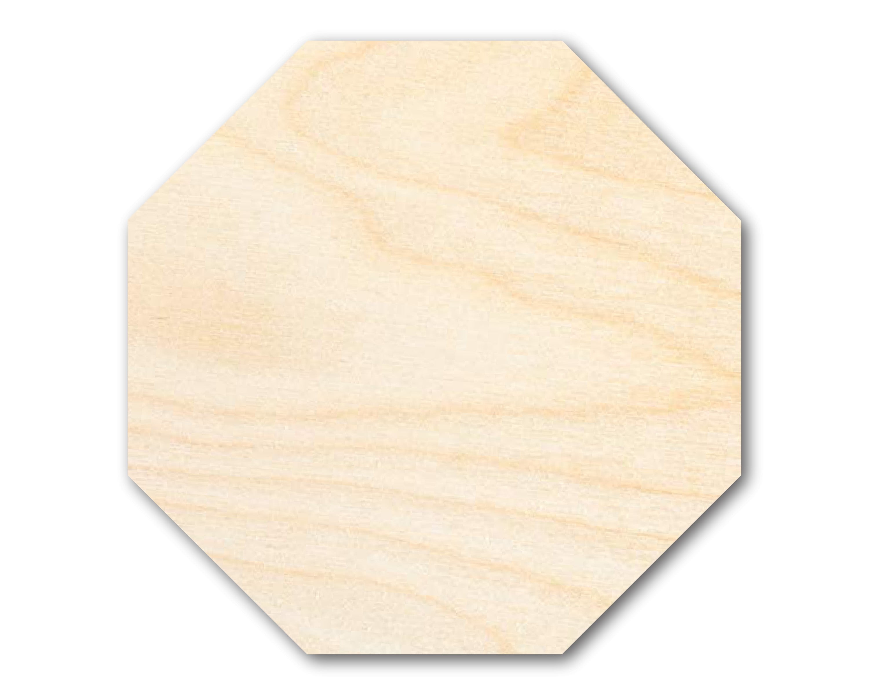 Unfinished Wood Octagon Shape | DIY Craft Cutout | up to 46" DIY 5" / 1 ...
