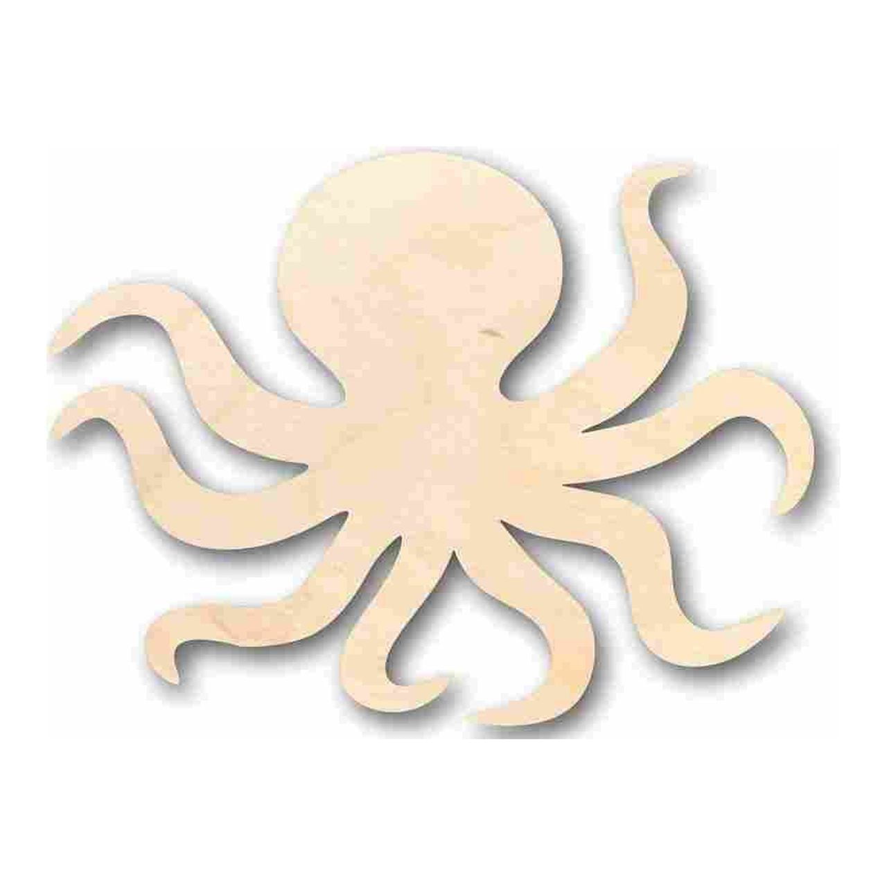 Unfinished Wood Octopus Shape - Ocean - Craft - up to 46" DIY 16" / 1/4 ...