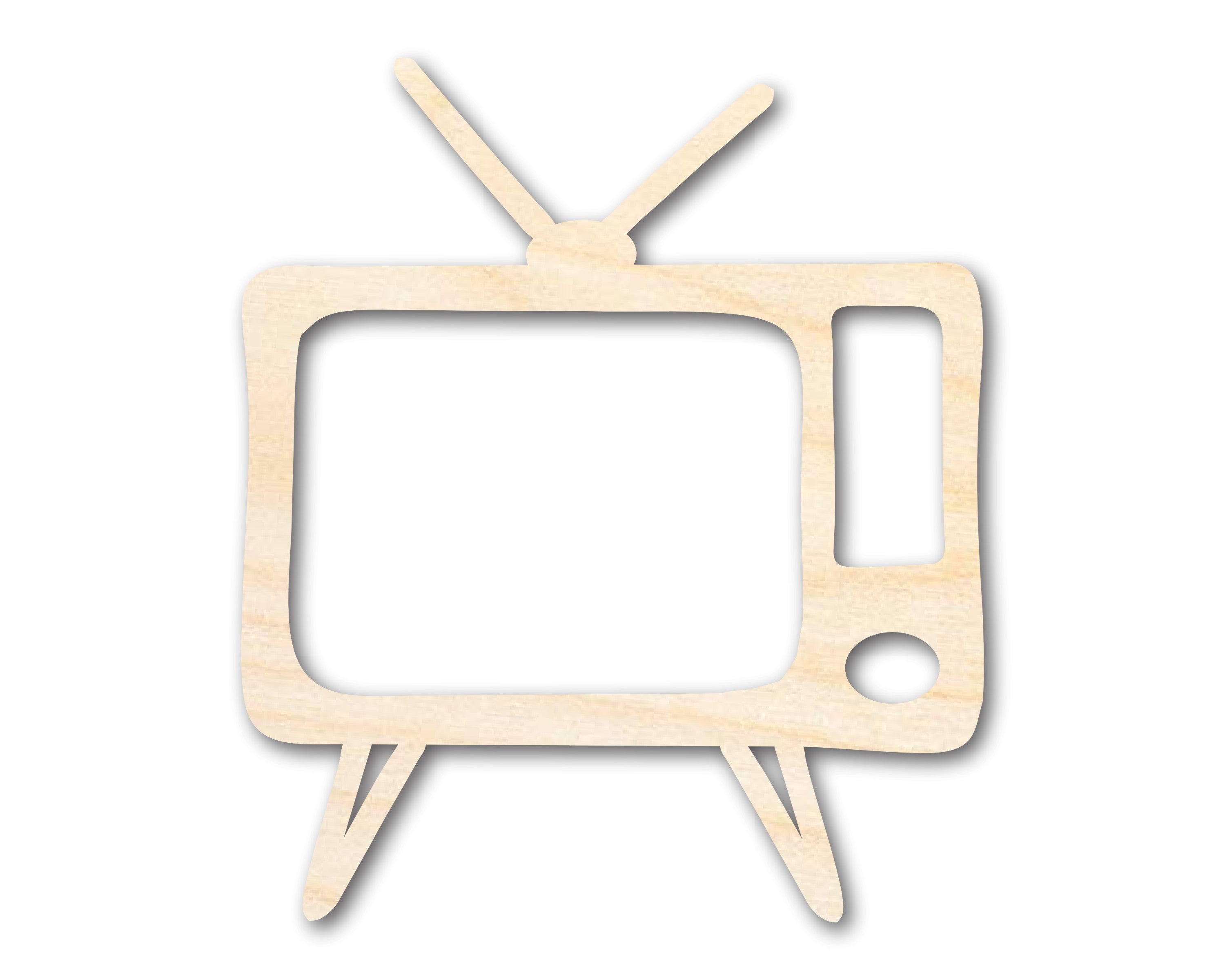 Unfinished Wood Old TV Shape 12" / 1/8" - Walmart.com