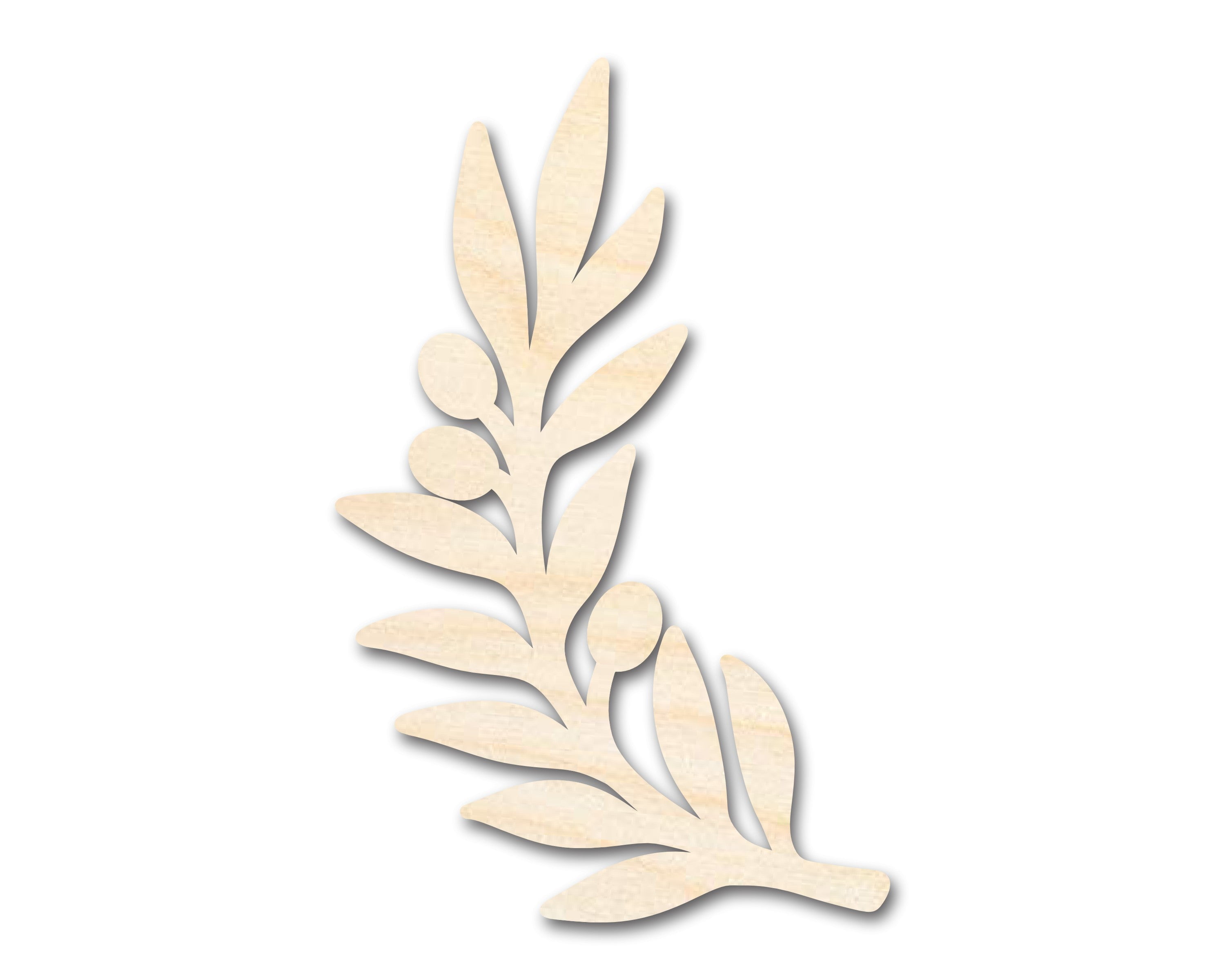 Unfinished Wood Olive Branch Shape - Craft - up to 36" DIY 14" / 1/2 ...