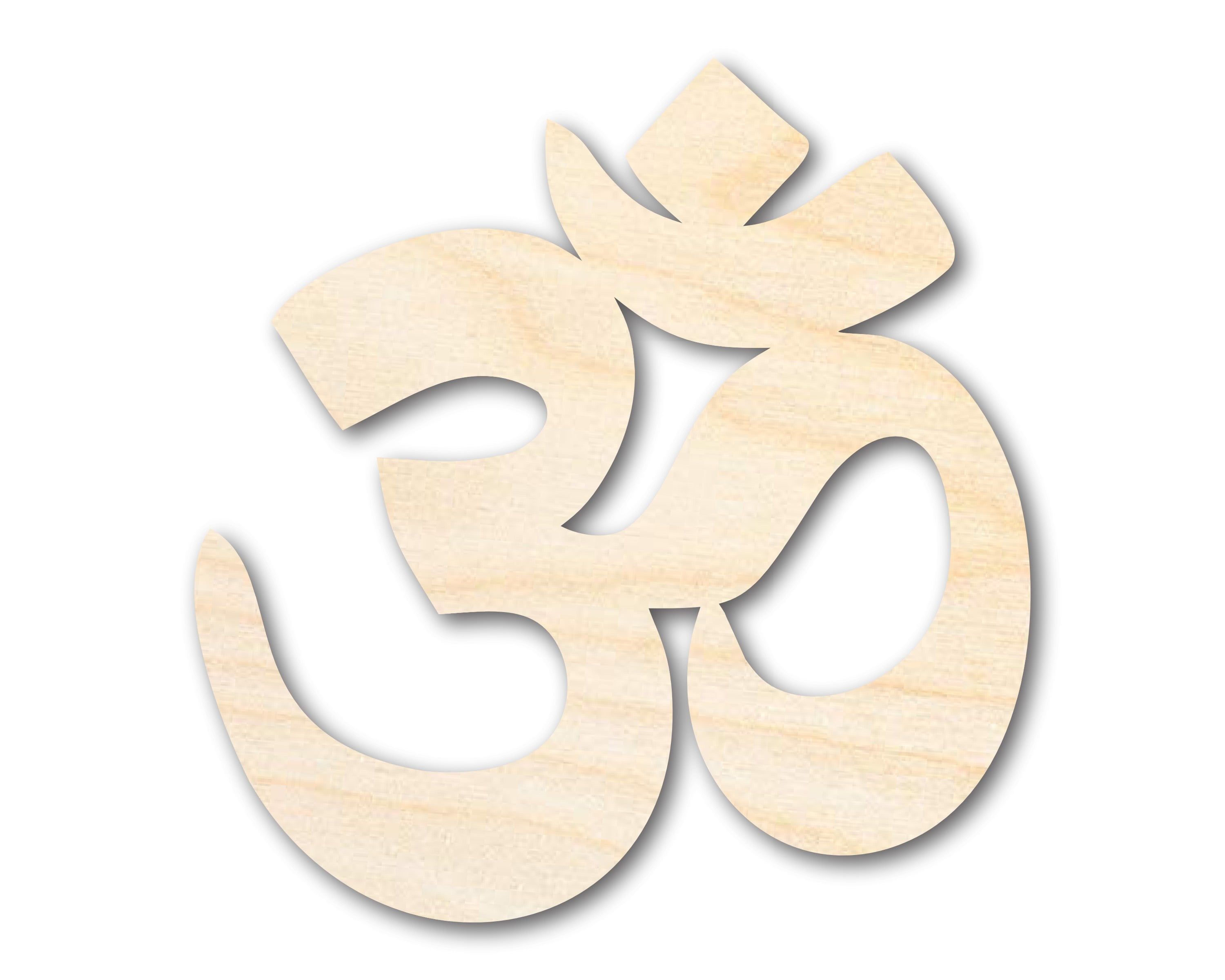 Unfinished Wood Om Hinduism Symbol Shape | DIY Craft Cutout | up to 46 ...