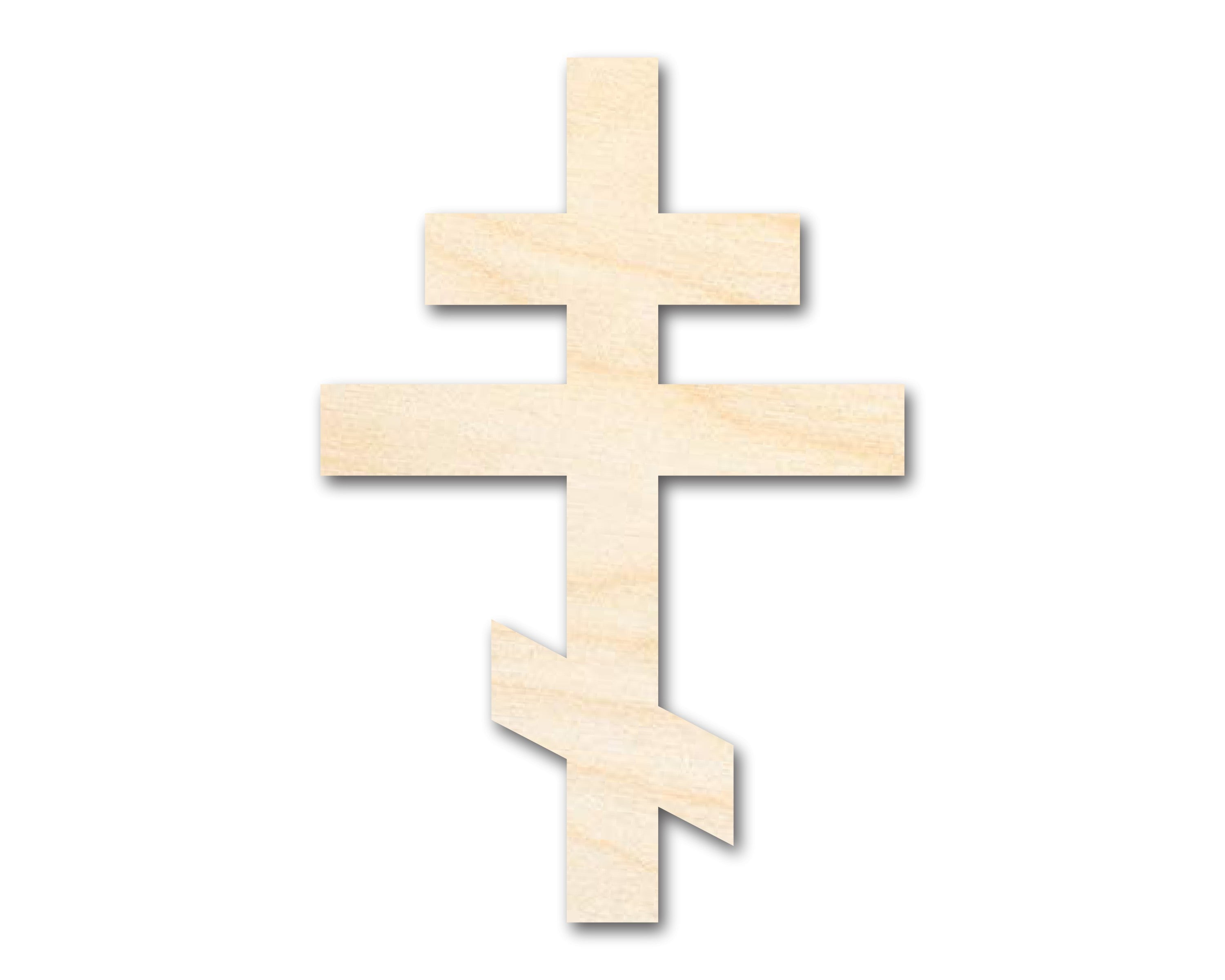 Unfinished Wood Orthodox Cross Shape | DIY Craft Cutout | up to 46" DIY ...