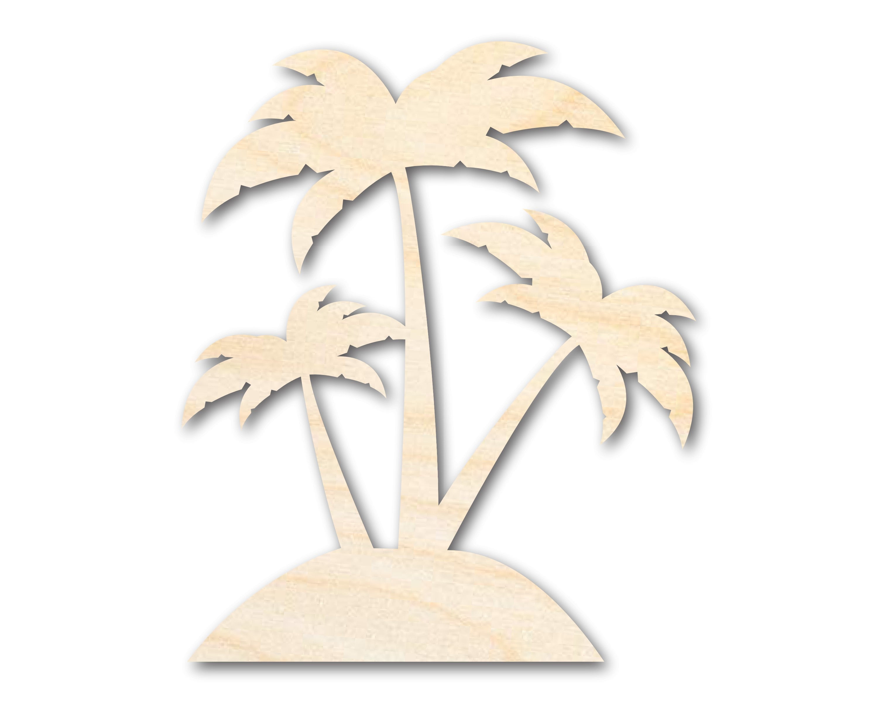 Unfinished Wood Palm Trees Shape - Craft - up to 46" 10" / 1/2 ...